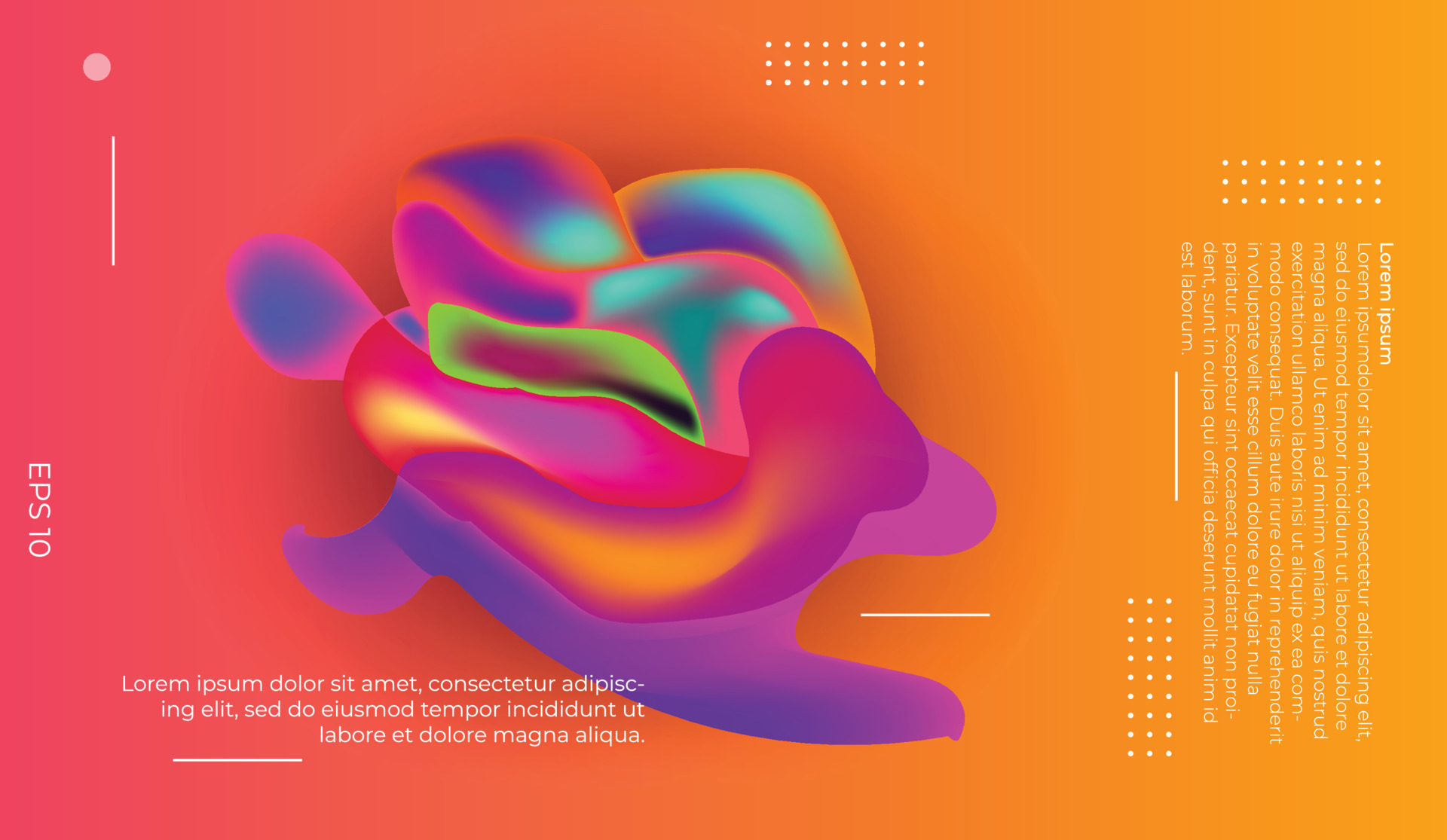 Moving Colorful Abstract Background Dynamic Effect Vector Illustration Minimal Design