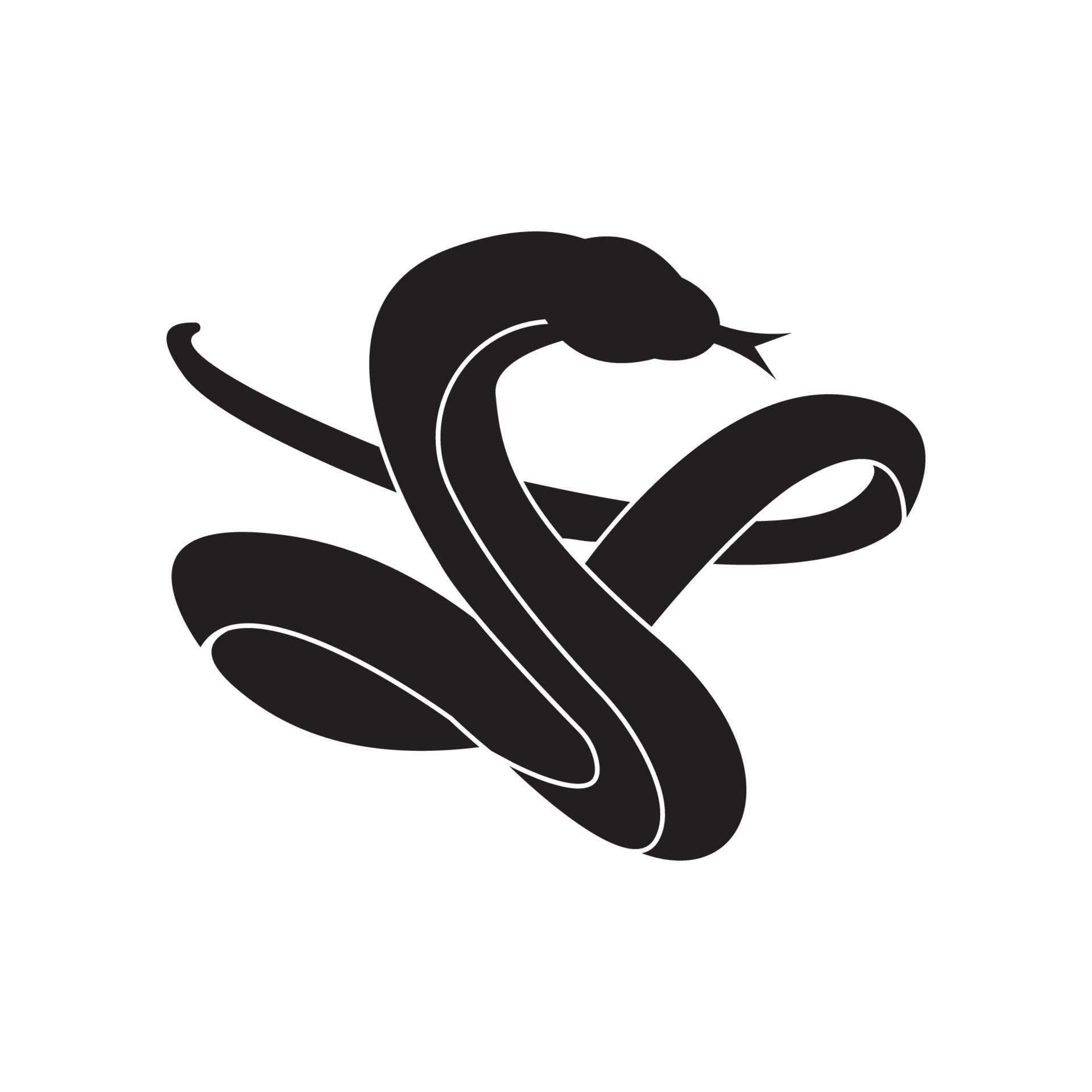 Snake logo vector icon illustration on flat design 21305074 Vector Art ...