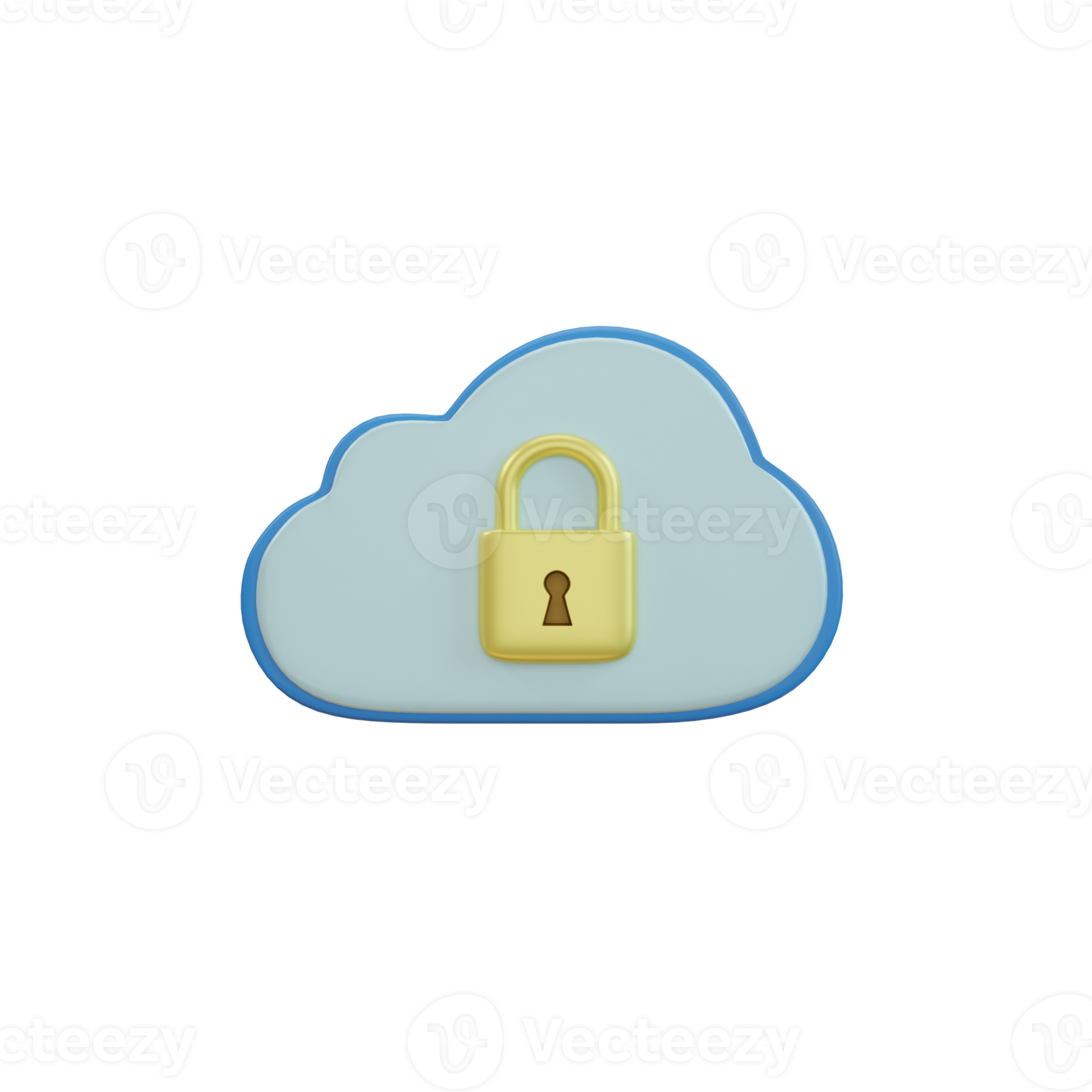 Cloud And Locked Padlock Security Data To Cloud Computing Concept 21312697 Png