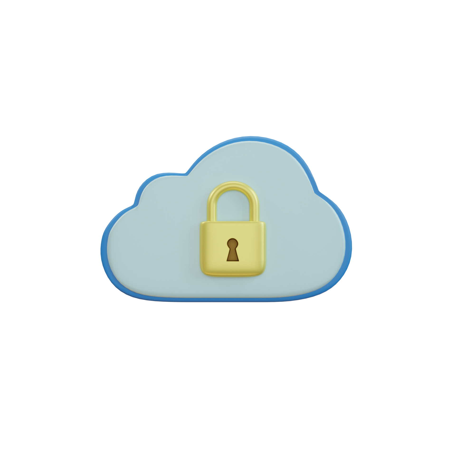 Cloud And Locked Padlock Security Data To Cloud Computing Concept 21312697 Png