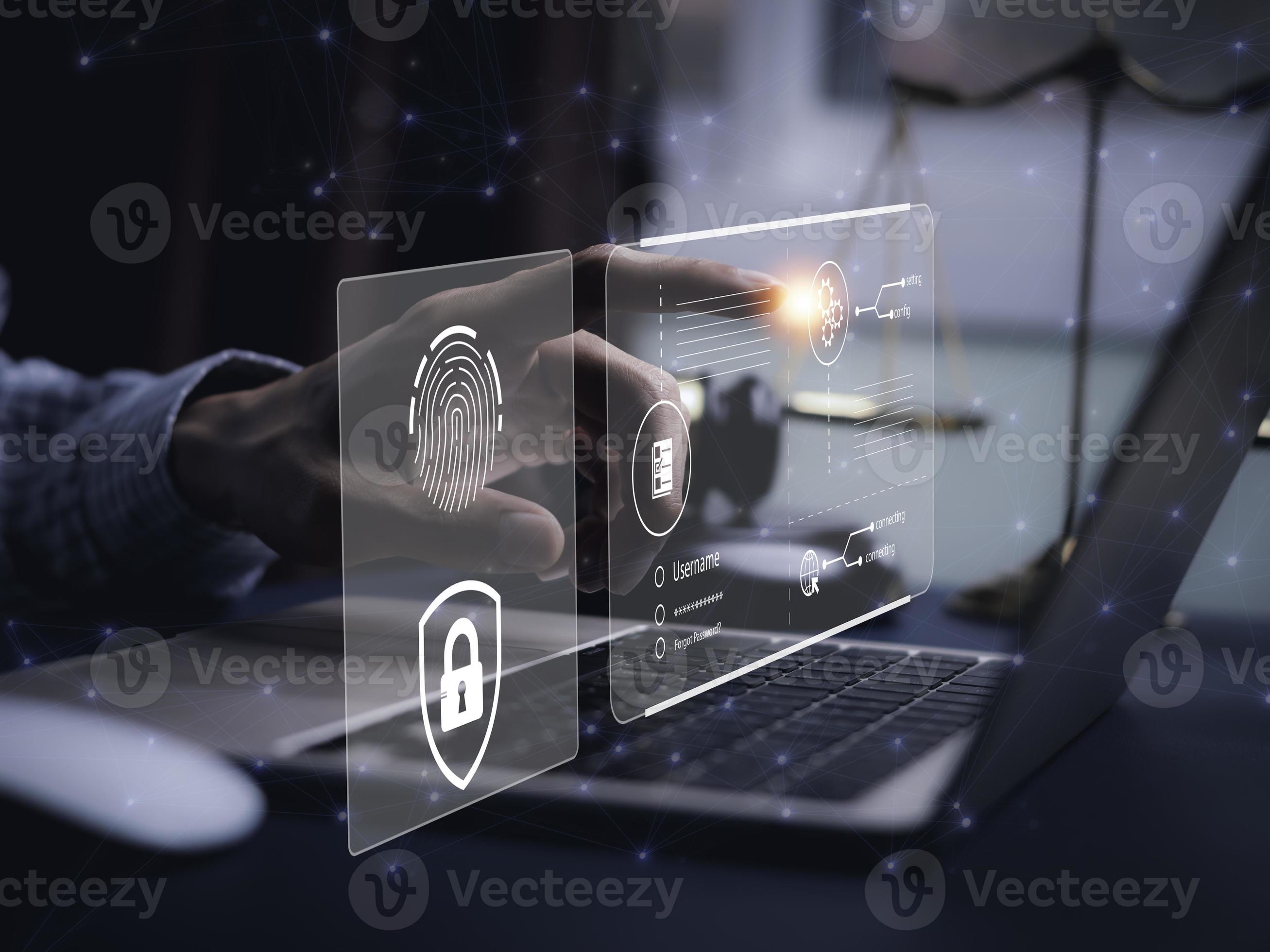 Person hold the key lock icon protecting personal information ,online ...