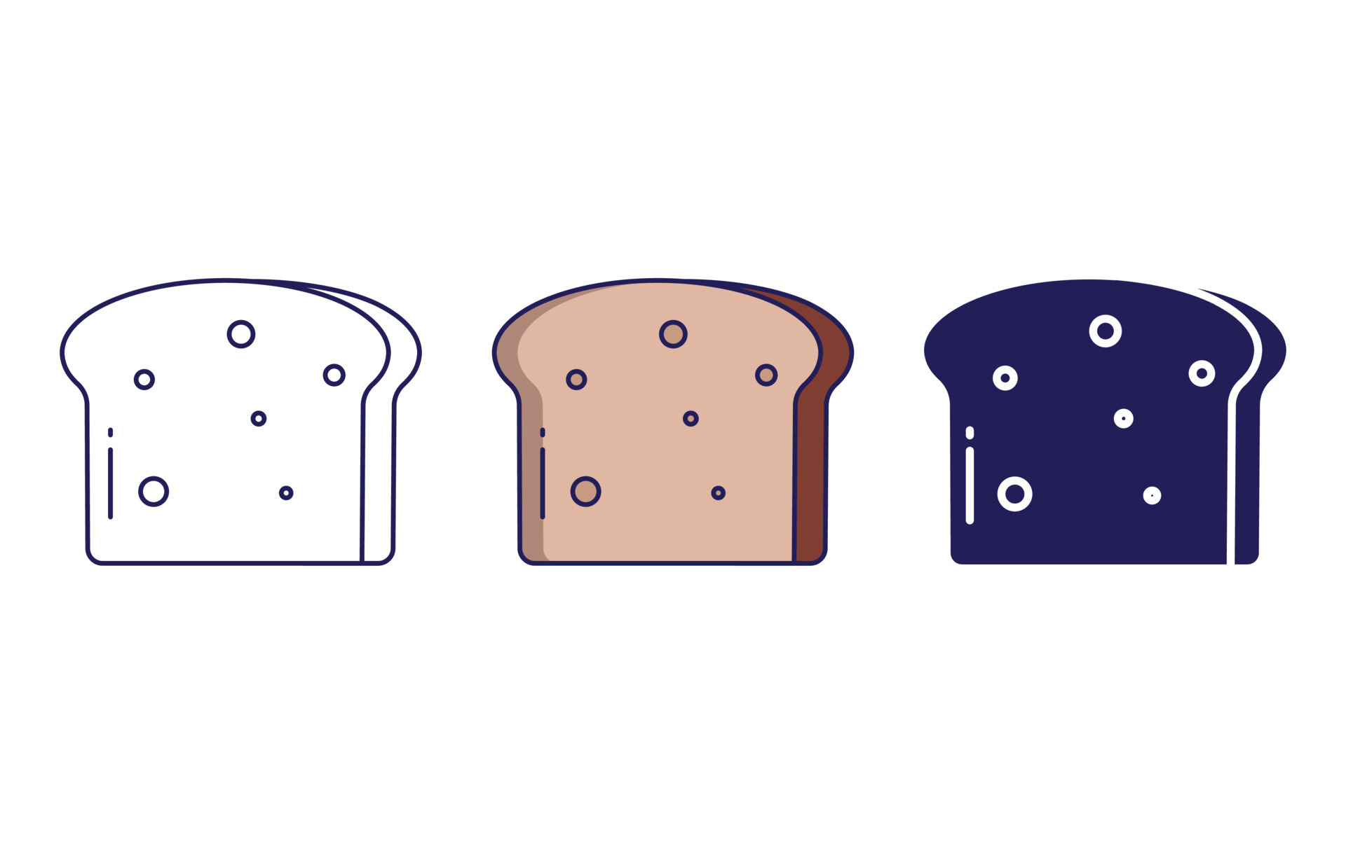 Bread slice vector icon 21324643 Vector Art at Vecteezy
