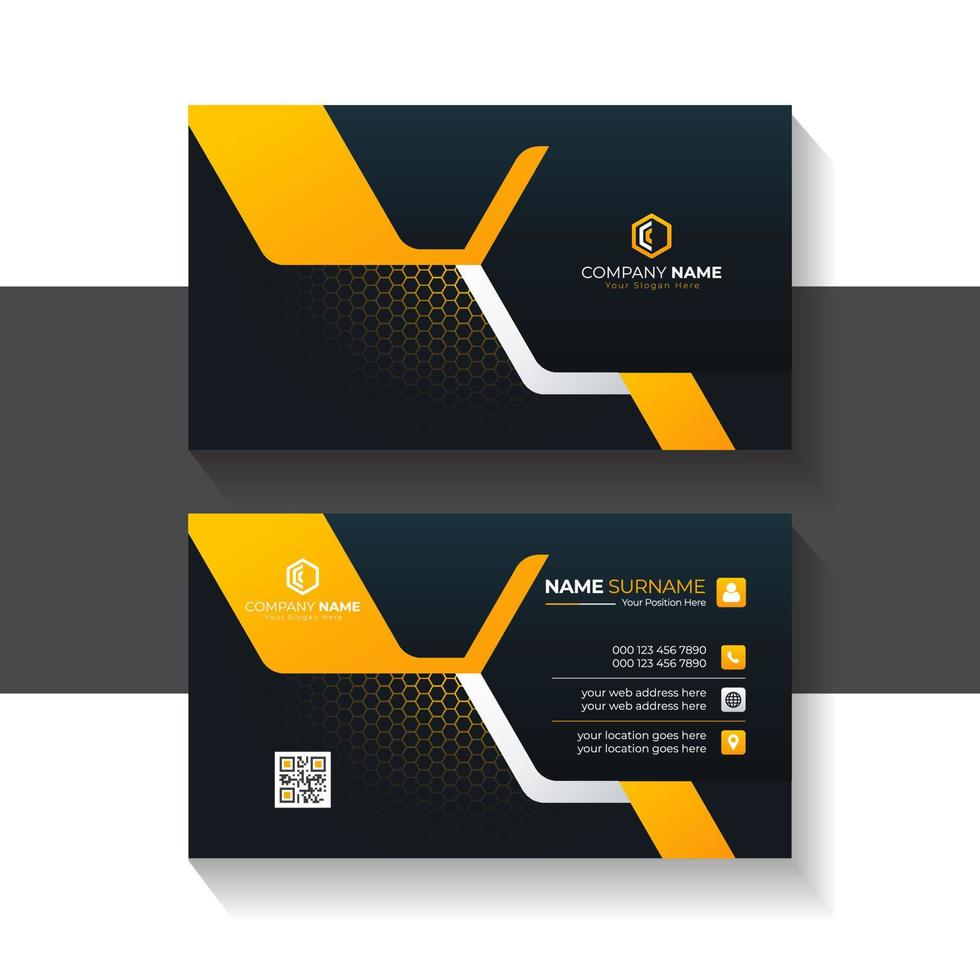 creative modern professional business card template Dark and Orange ...