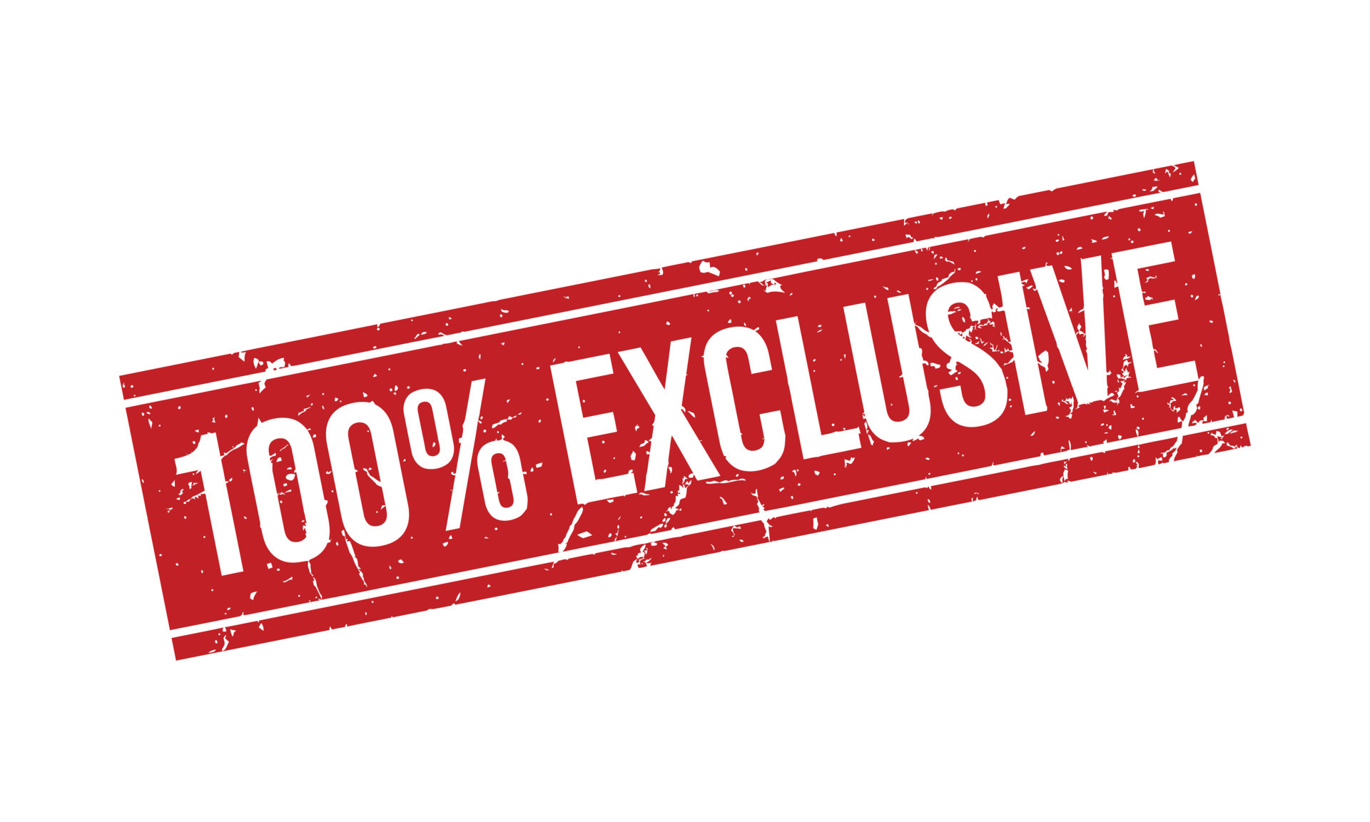100 Percent Exclusive Rubber Stamp 21334668 Vector Art at Vecteezy