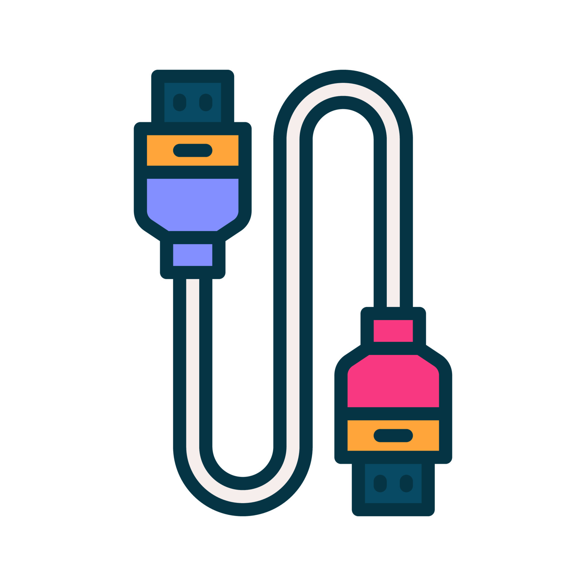 Usb Cable Icon For Your Website Mobile Presentation And Logo Design 21341866 Vector Art At