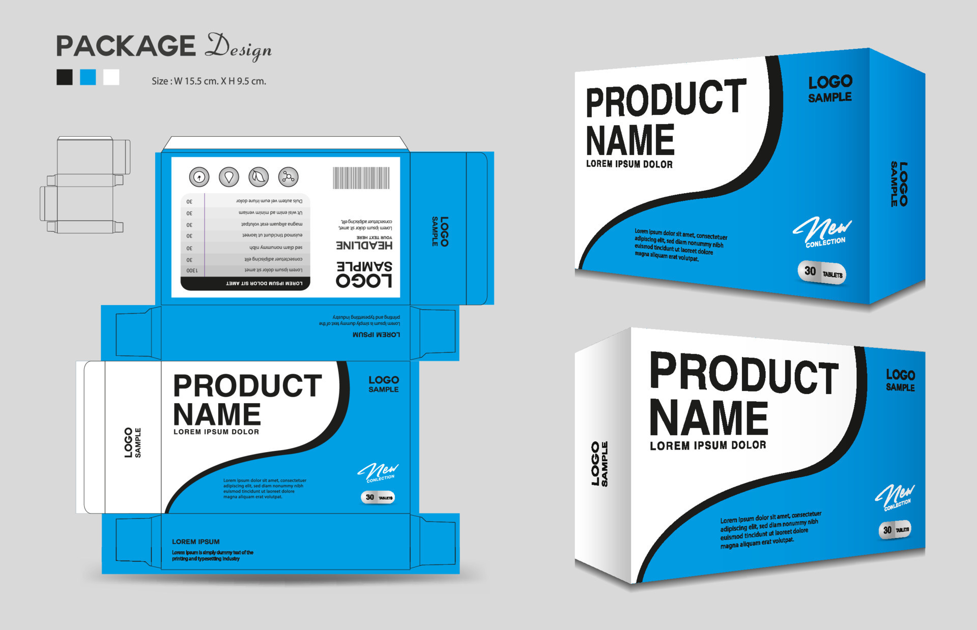 Supplements And Cosmetic Box Design Package Design Template Box