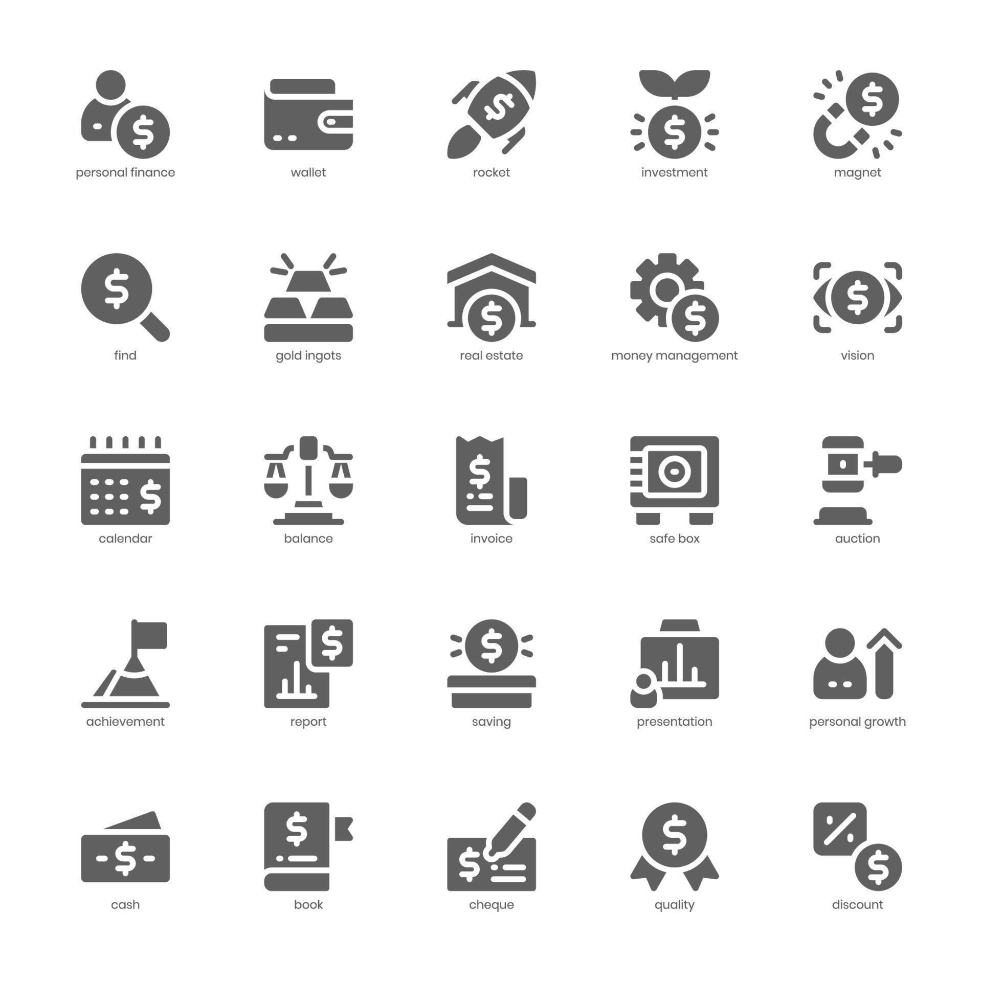 Personal Finance icon pack for your website design, logo, app, and user ...