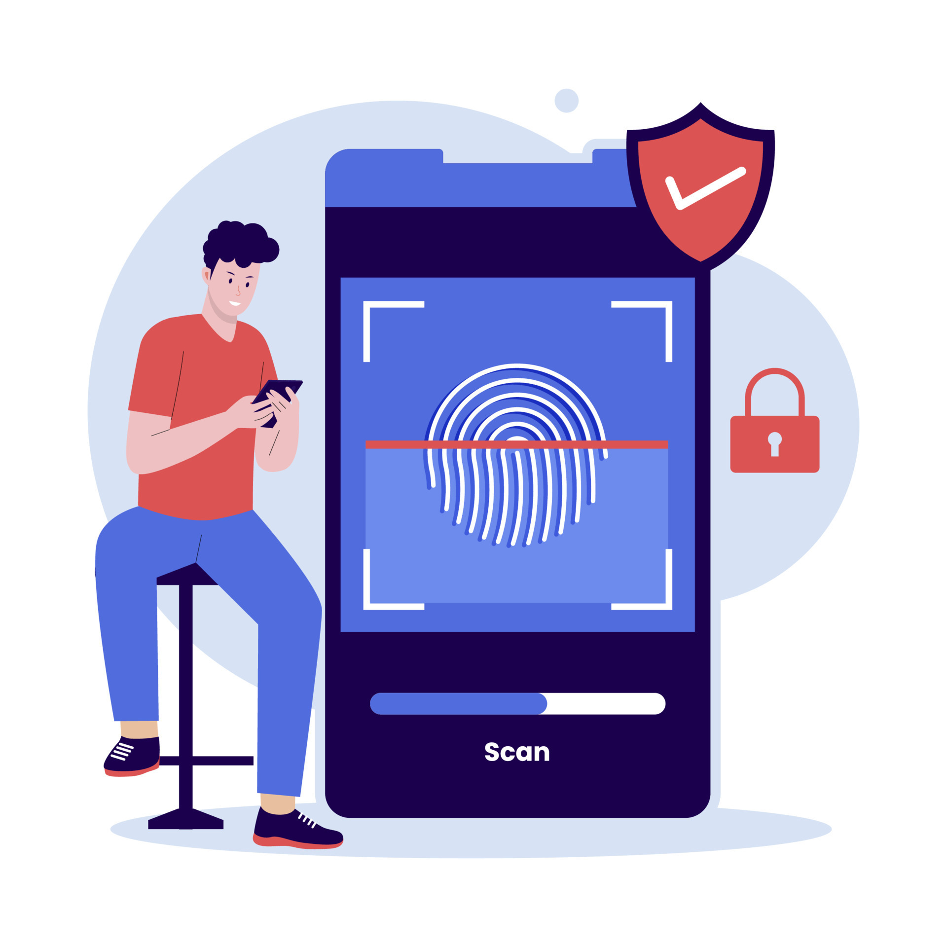 Fingerprint Verification Illustration Flat Design 21347244 Vector Art Fingerprint Verification Illustration Flat Design 21347244 Vector Art