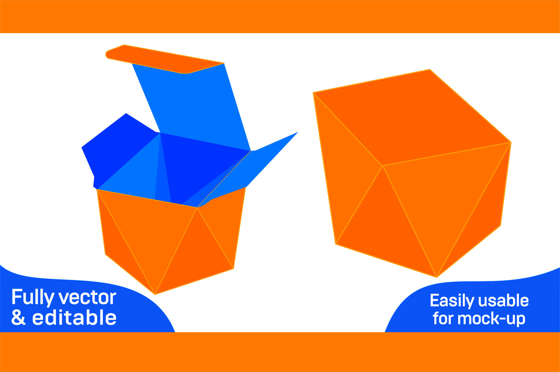 Diamond Shape Square Size Box Dieline Template And 3d Box Design 3d Box