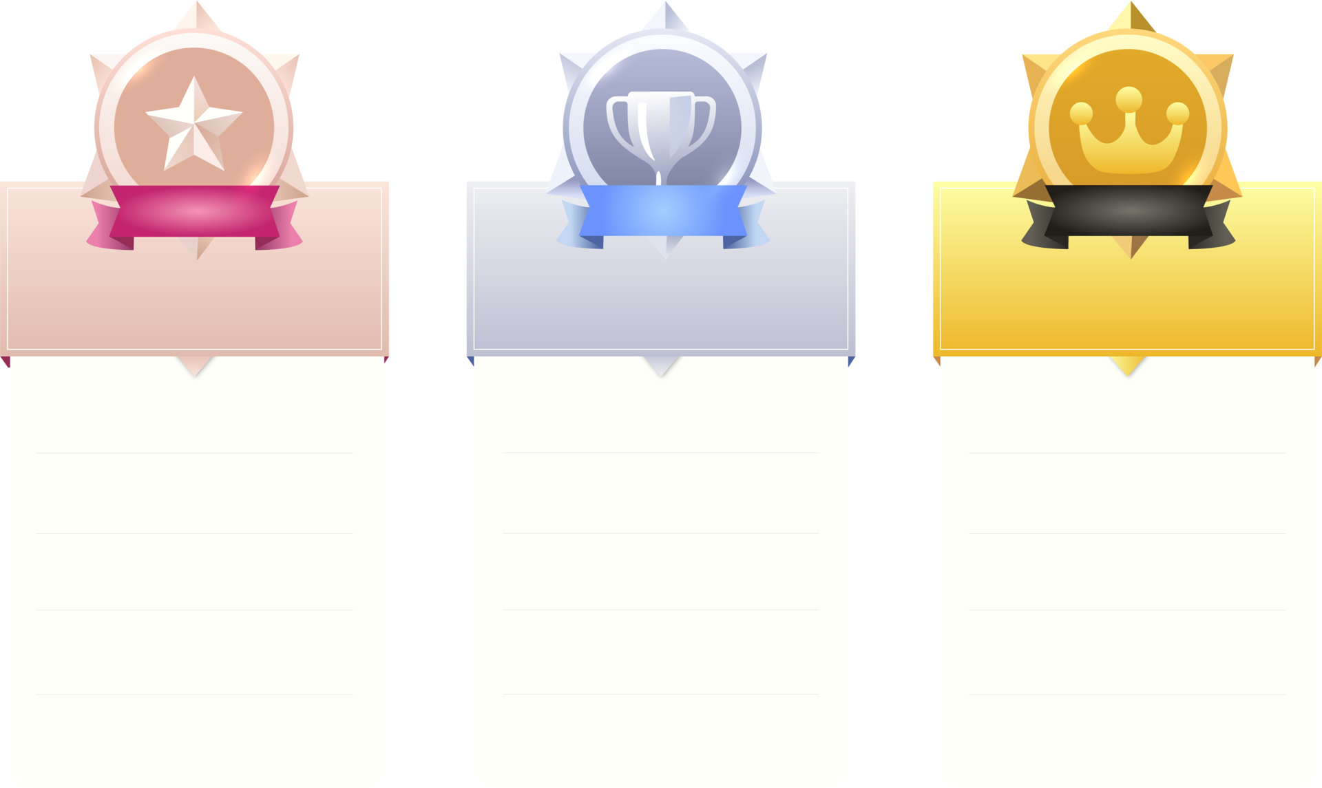 Free Gold Silver And Bronze Medals award Medals Icons With Form Or free-gold-silver-and-bronze-medals-award-medals-icons-with-form-or