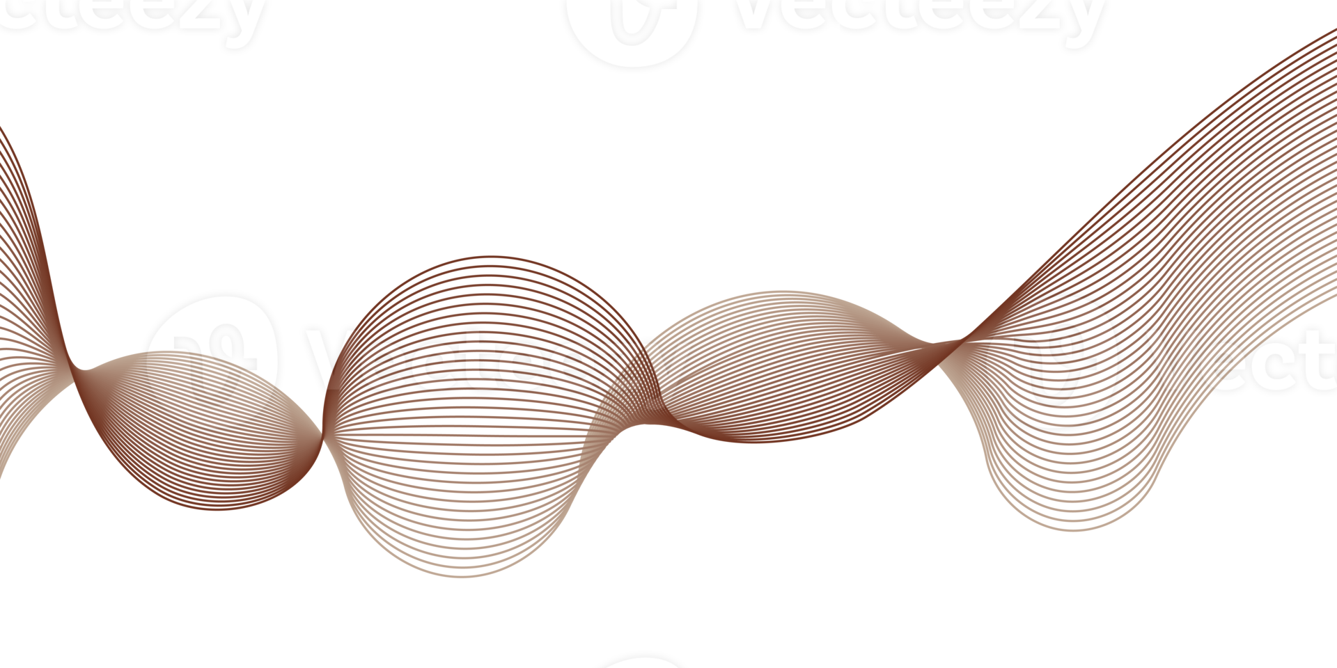 Wave lines smooth flowing dynamic multicolor gradient isolated on transparent background ...