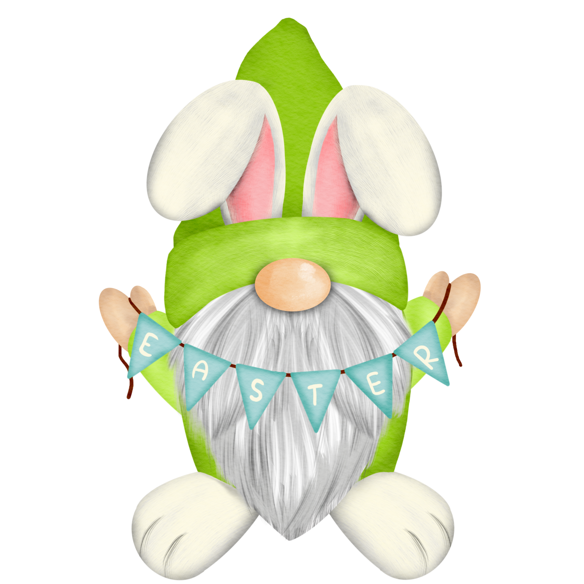 Gnome Watercolor Easter Clipart, Spring png, Gnome Rabbit 21358601 PNG