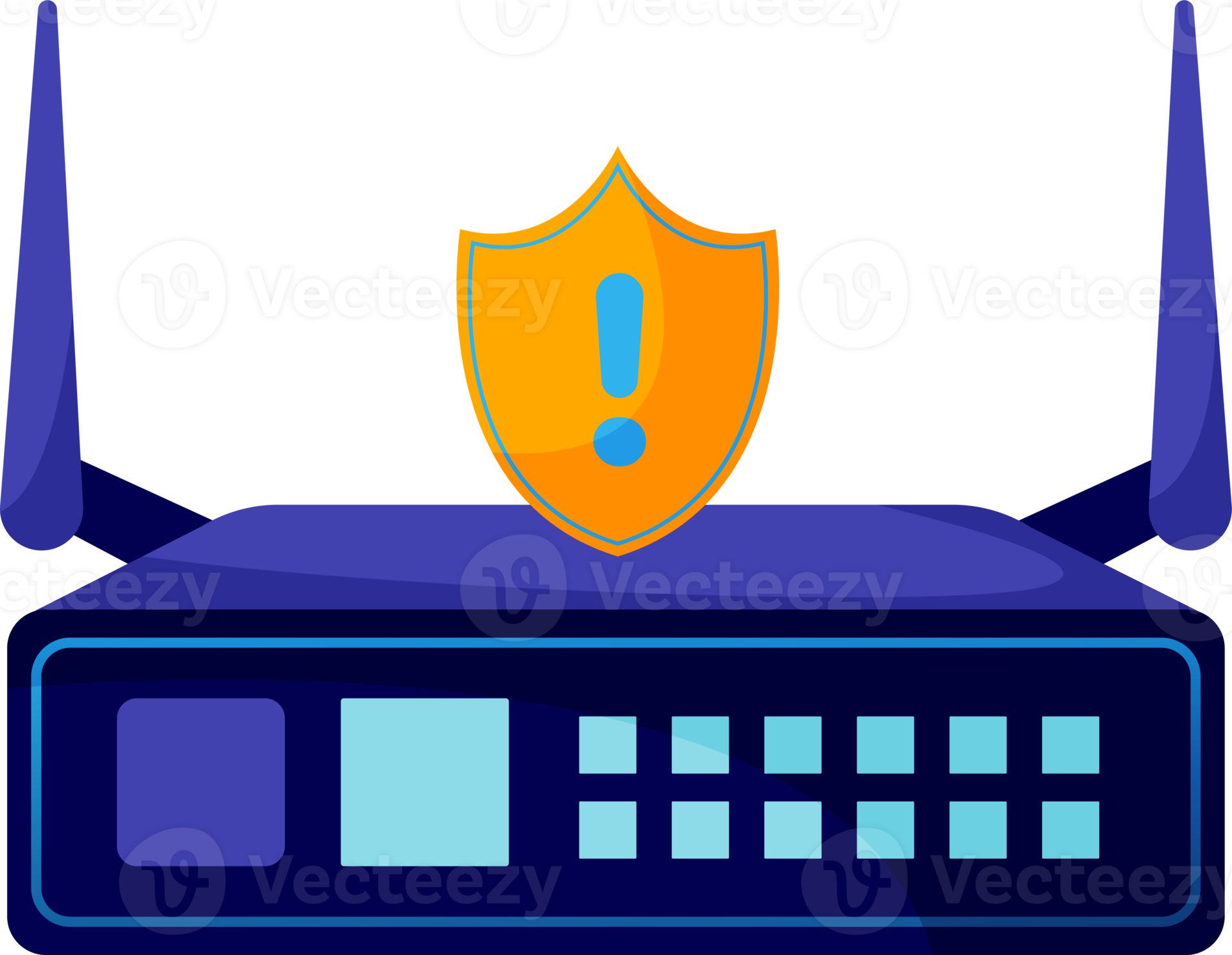 Digital Data Protection Design Element Icon Cyber Security