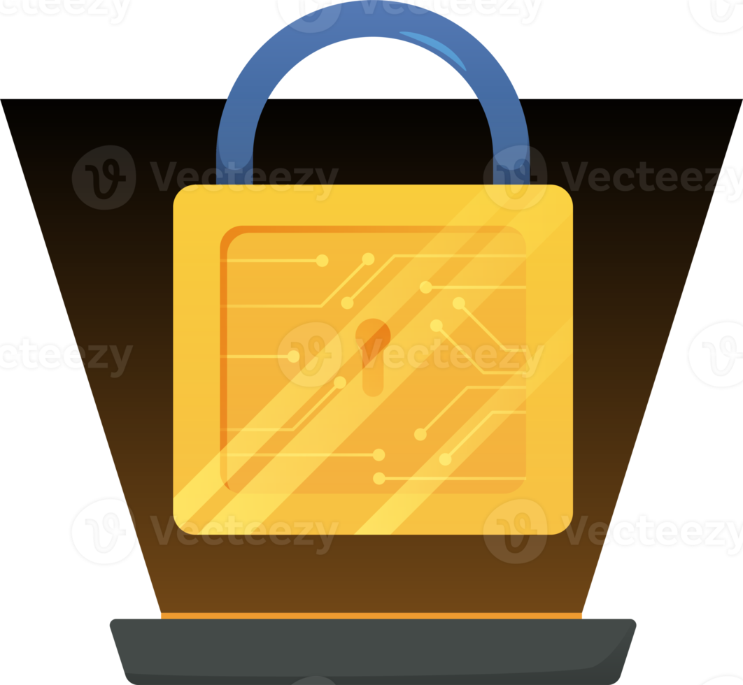 Digital Data Protection Design Element Icon Cyber Security Illustration Cloud Computing