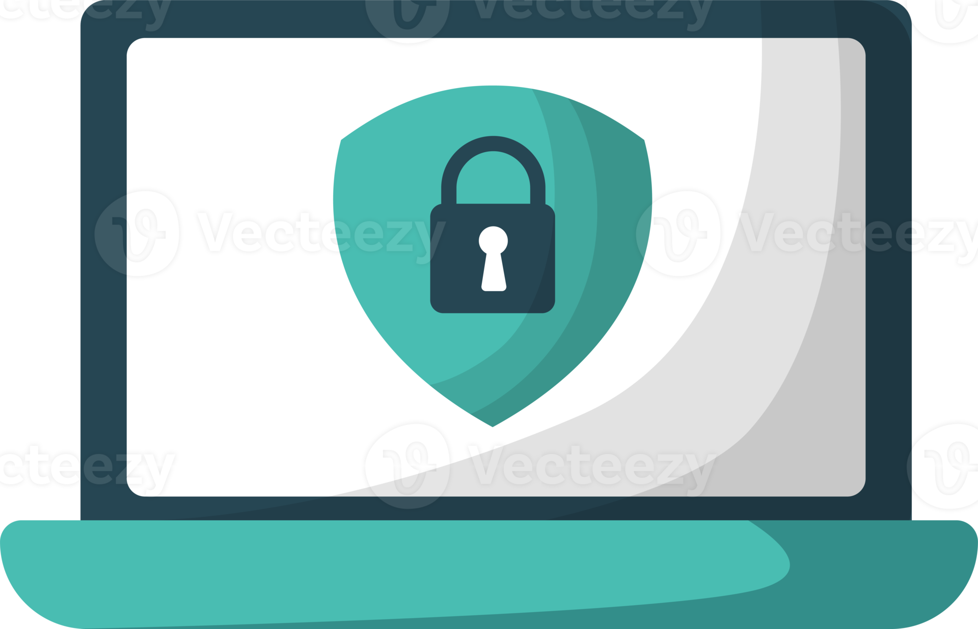 Digital Data Protection Design Element Icon Cyber Security