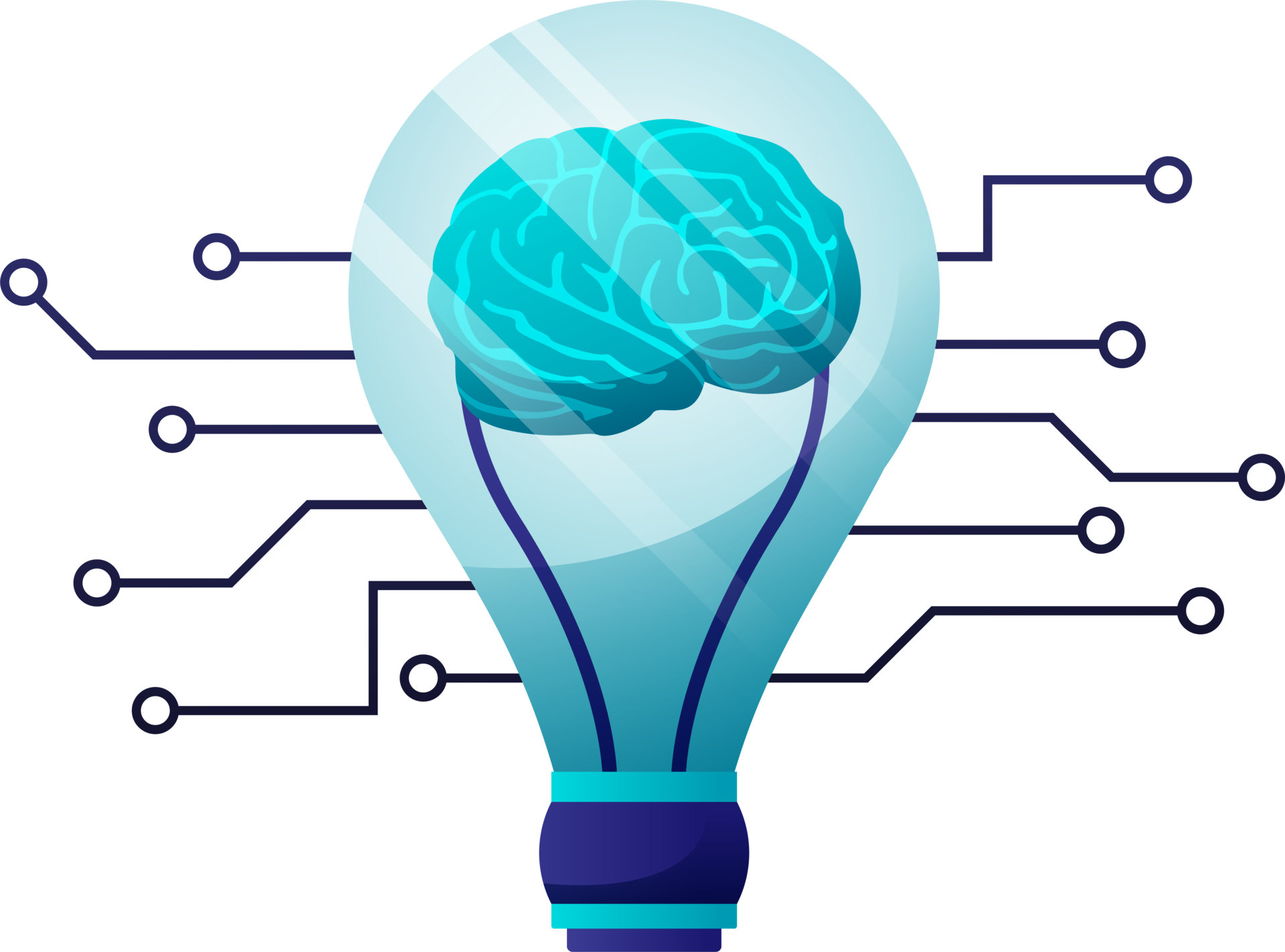 Artificial Intelligence Icon Element Design Illustration Ai Technology And Cyber Icon Element