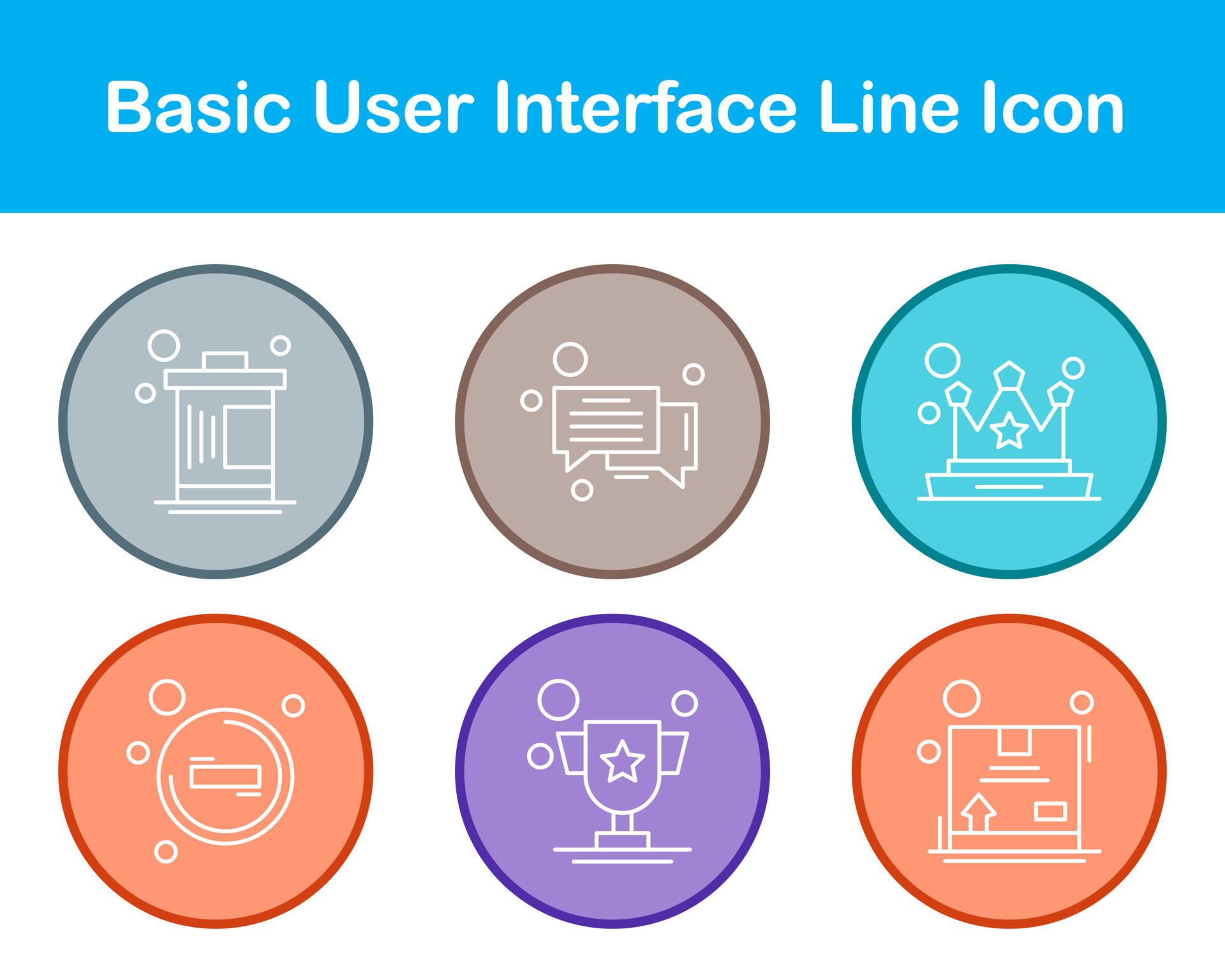Basic User Interface Vector Icon Set 21359467 Vector Art at Vecteezy
