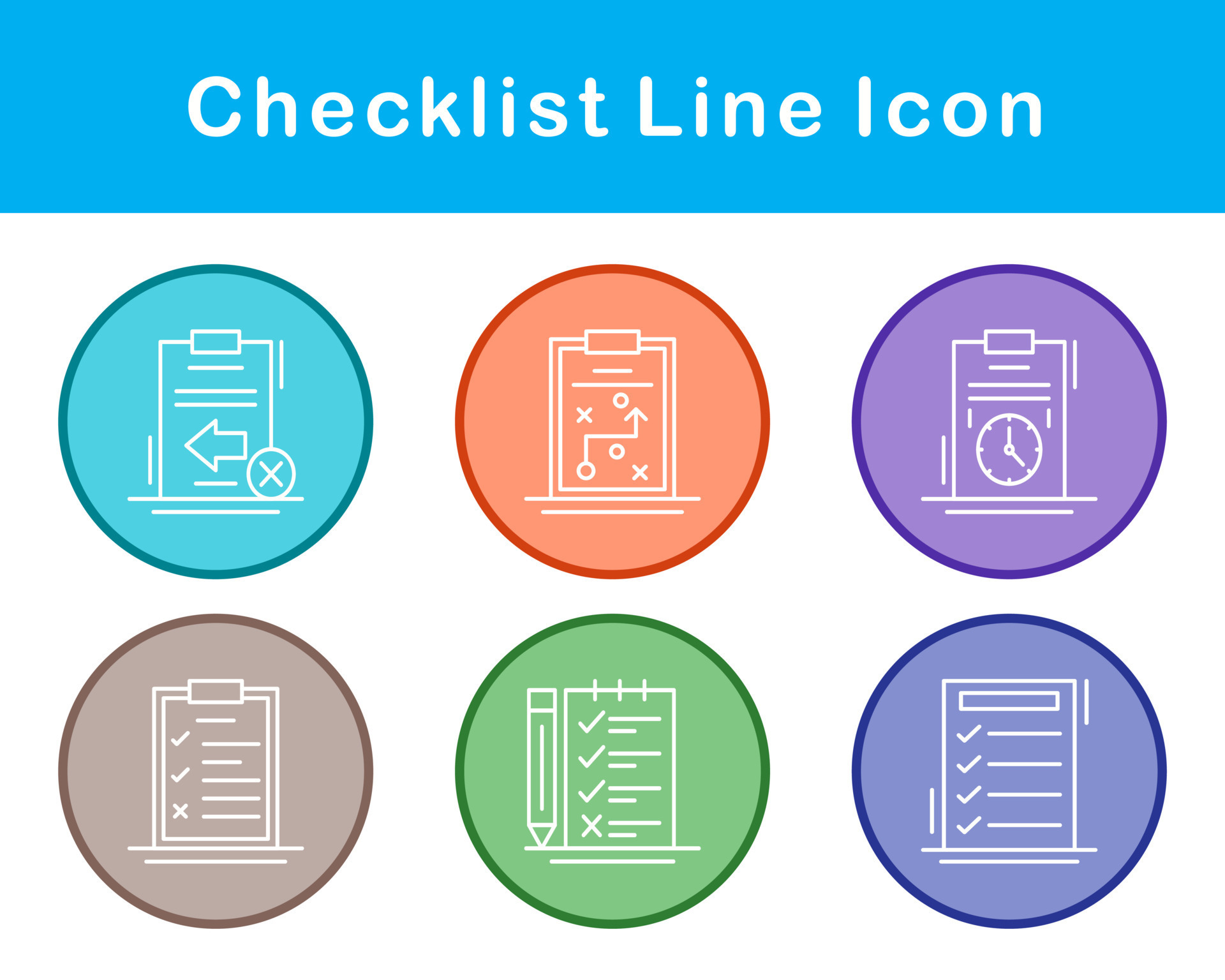 Checklist Vector Icon Set 21359701 Vector Art at Vecteezy