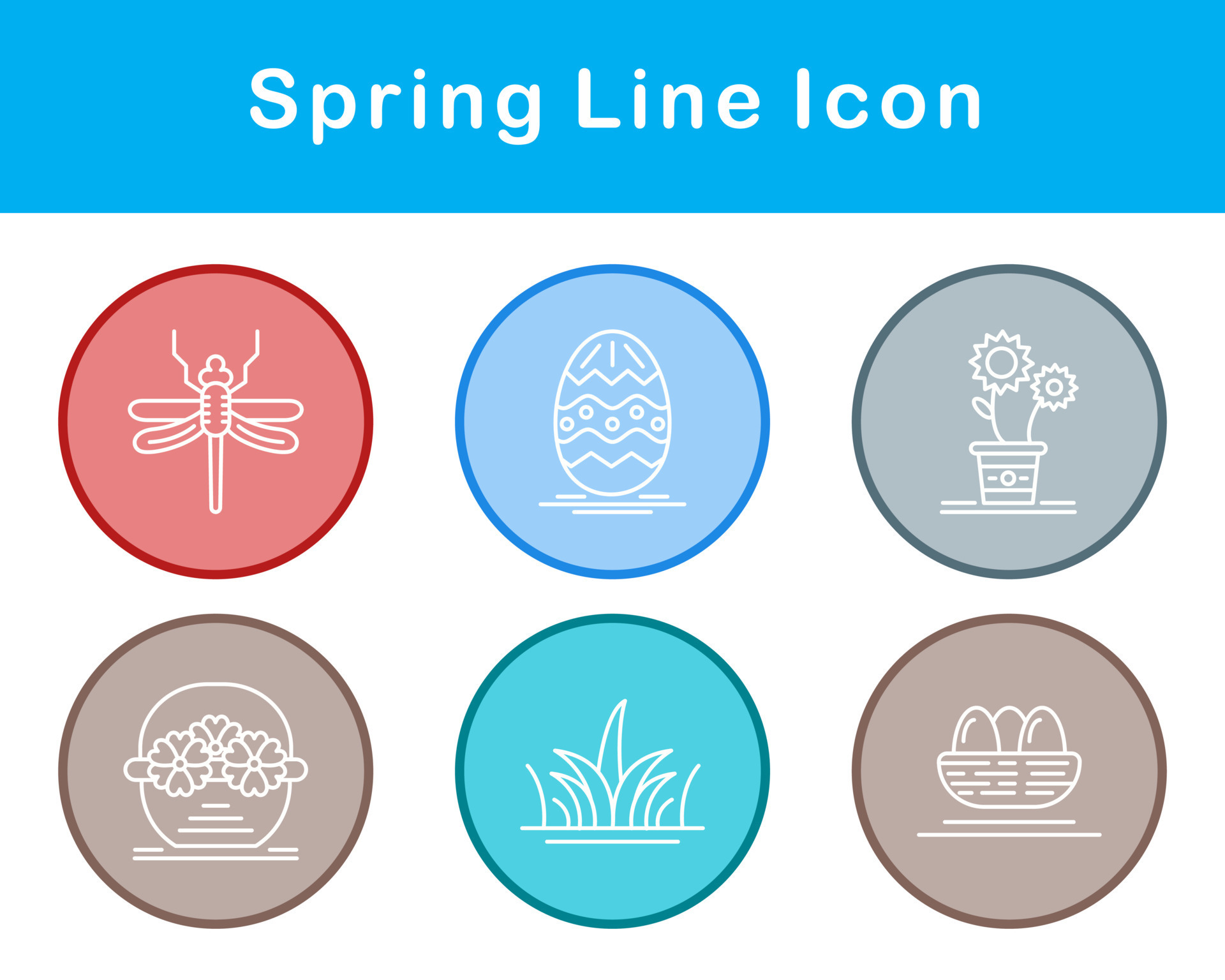 Spring Vector Icon Set 21360012 Vector Art at Vecteezy