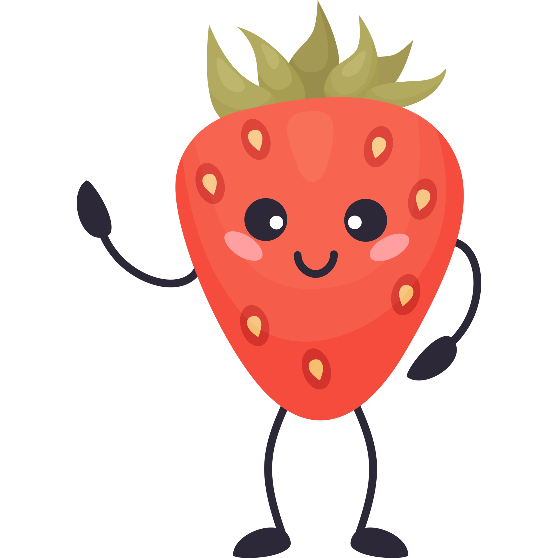 Cute Cartoon Strawberry Character 21360231 Png