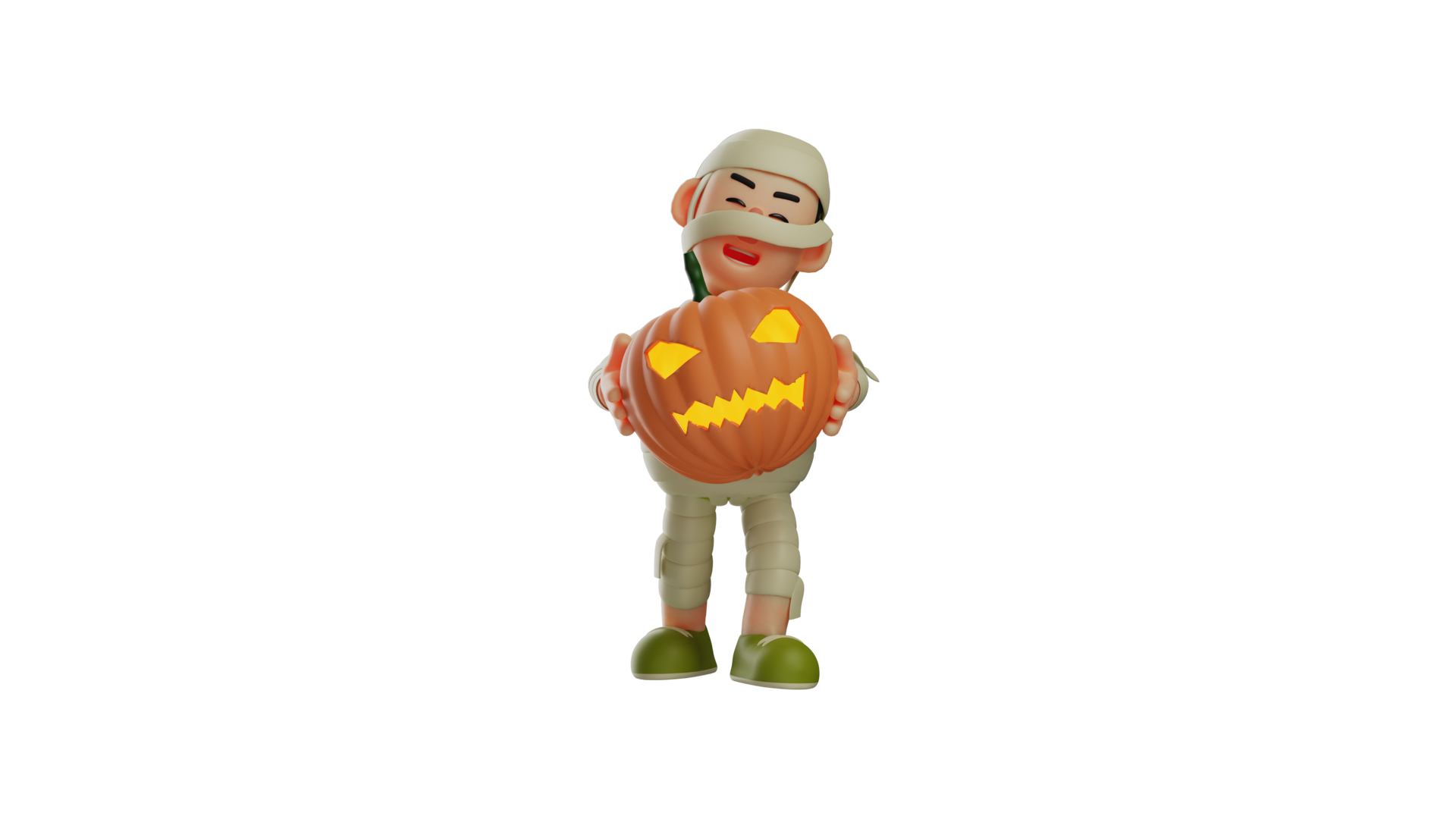3d Illustration Annoyed Mummy 3d Cartoon Character Mummy Is Celebrating Halloween The Little