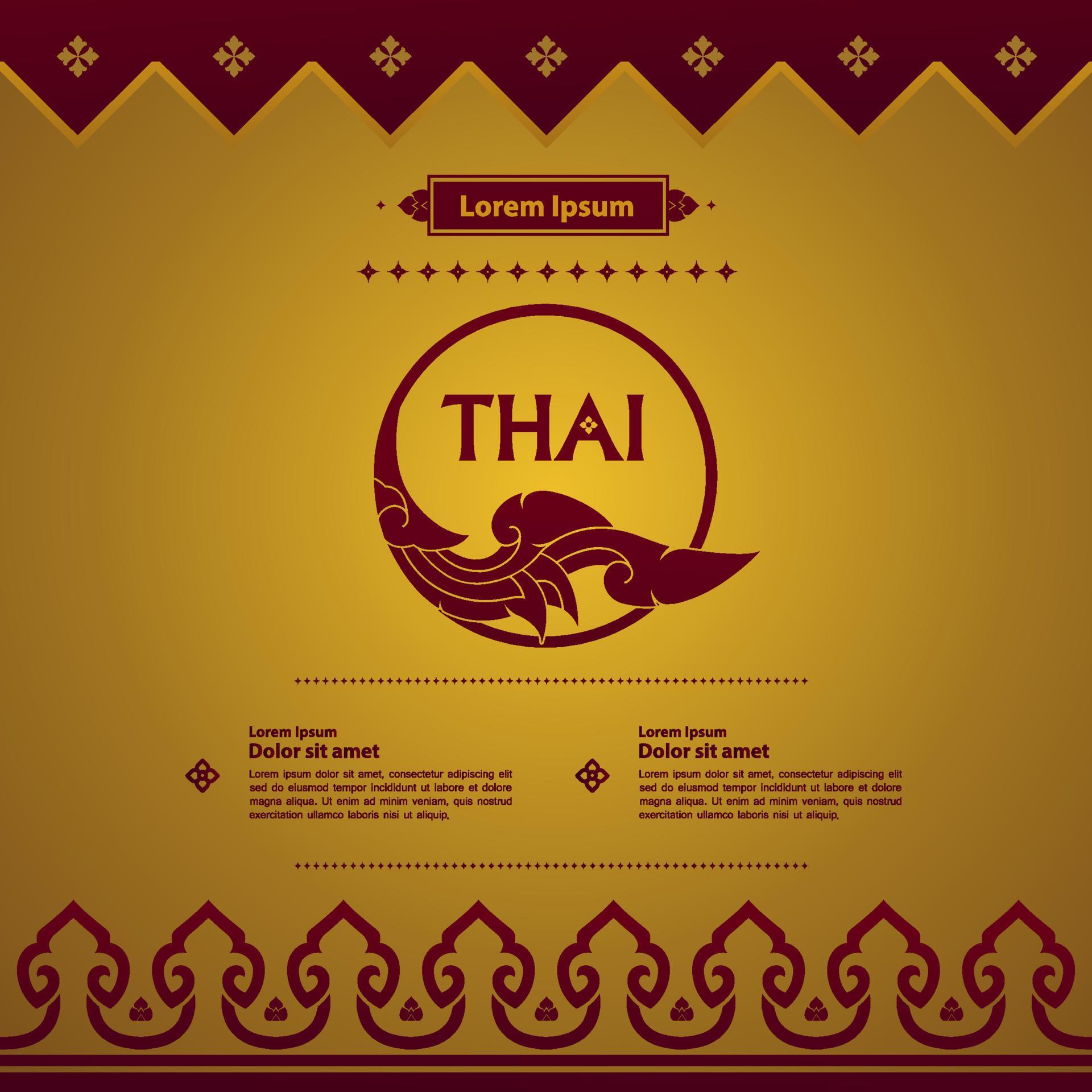 Thai Arts element for Thai graphic design vector illustration. 21360664 Vector Art at Vecteezy