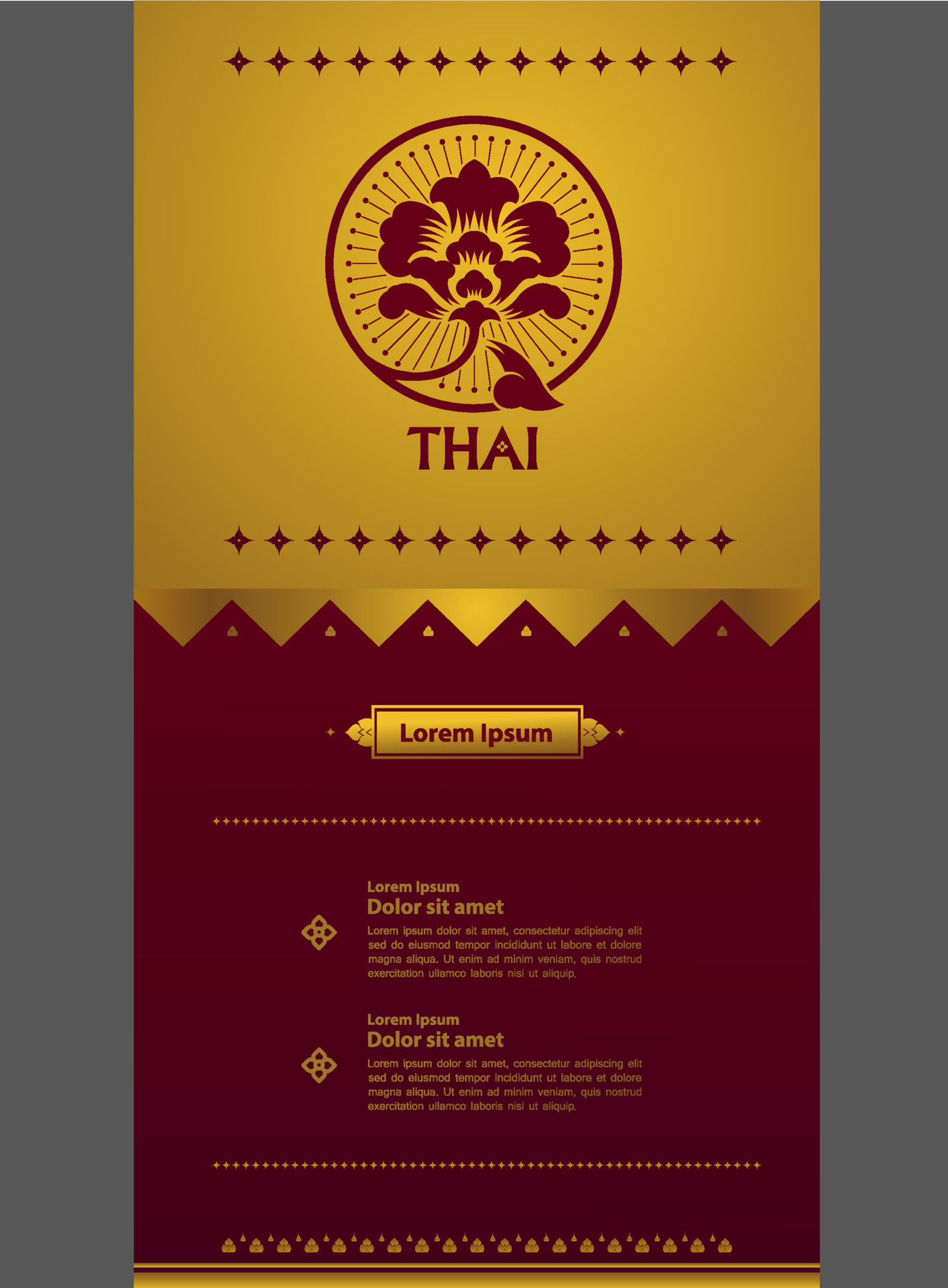 Thai Arts element for Thai graphic design vector illustration. 21360668 Vector Art at Vecteezy
