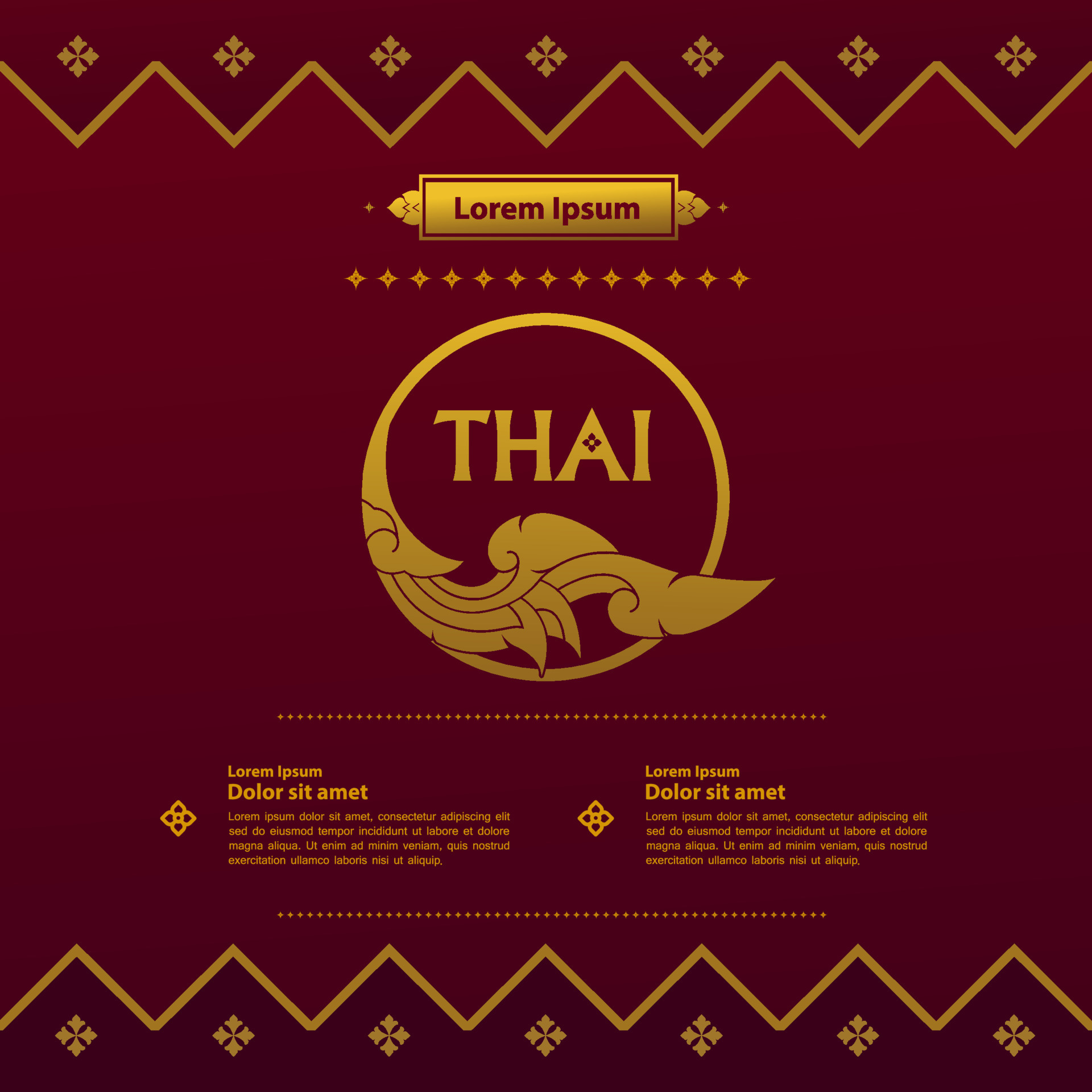 Thai Arts element for Thai graphic design vector illustration. 21360745 Vector Art at Vecteezy