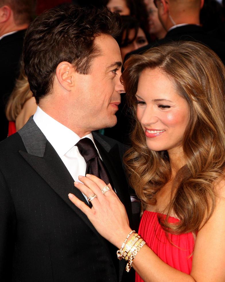 Robert Downey Jr Wife Susan Downey arriving at the 81st Academy Awards at the Kodak Theater in ...