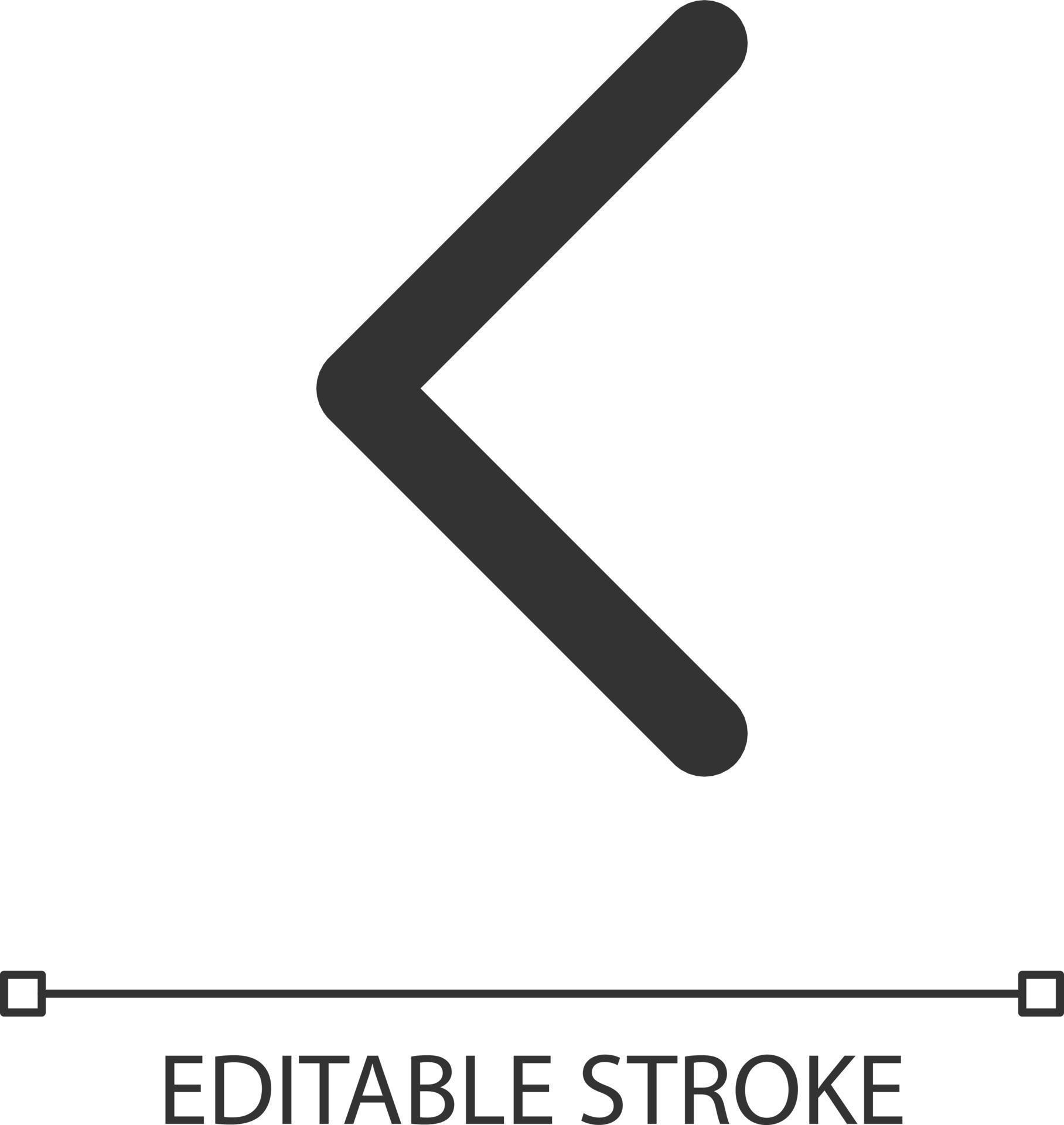 Left Arrow Pixel Perfect Linear Ui Icon Navigation Direction Pointing