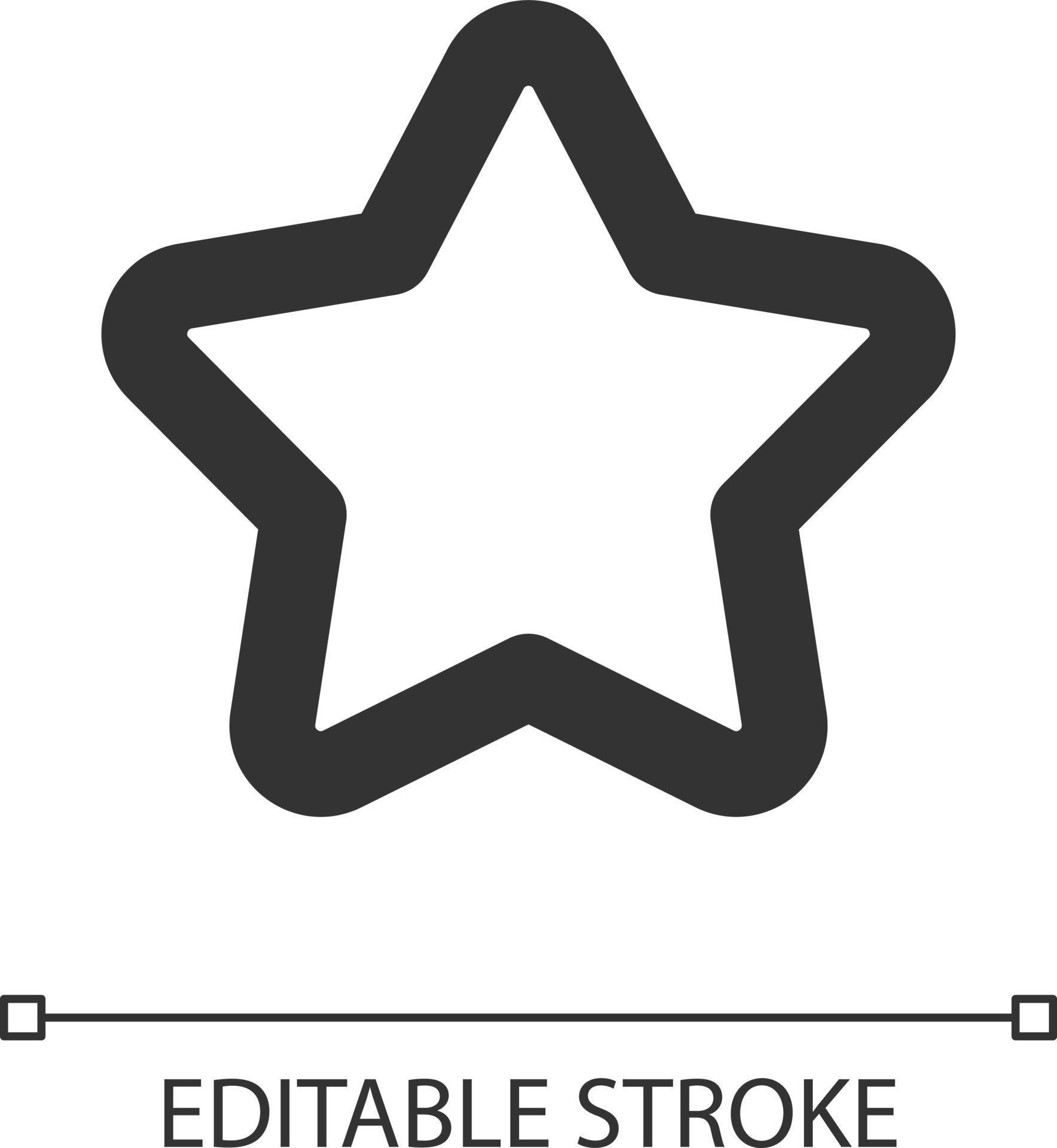 Star Pixel Perfect Linear Ui Icon Favourite Page Mark Positive Feeling Adding Bookmark Gui