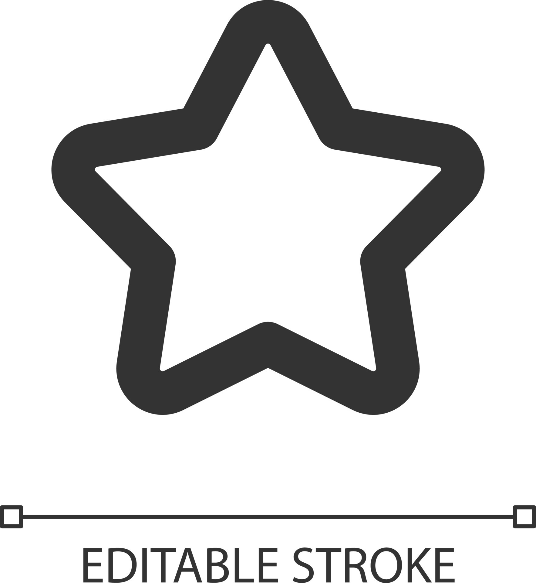 Star Pixel Perfect Linear Ui Icon Favourite Page Mark Positive Feeling Adding Bookmark Gui