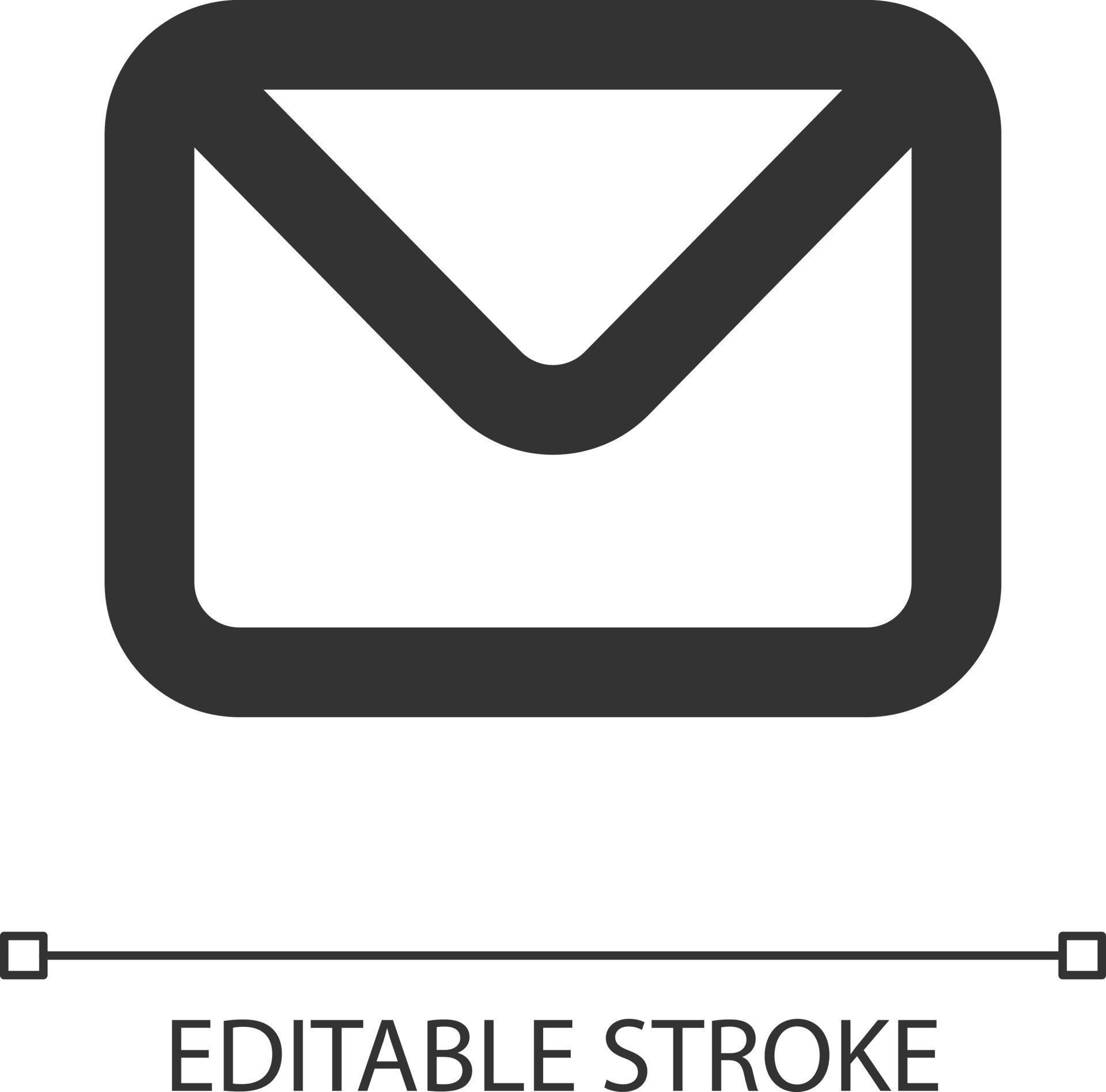 Unread Message Pixel Perfect Linear Ui Icon Text Messaging Service Communication App Gui Ux