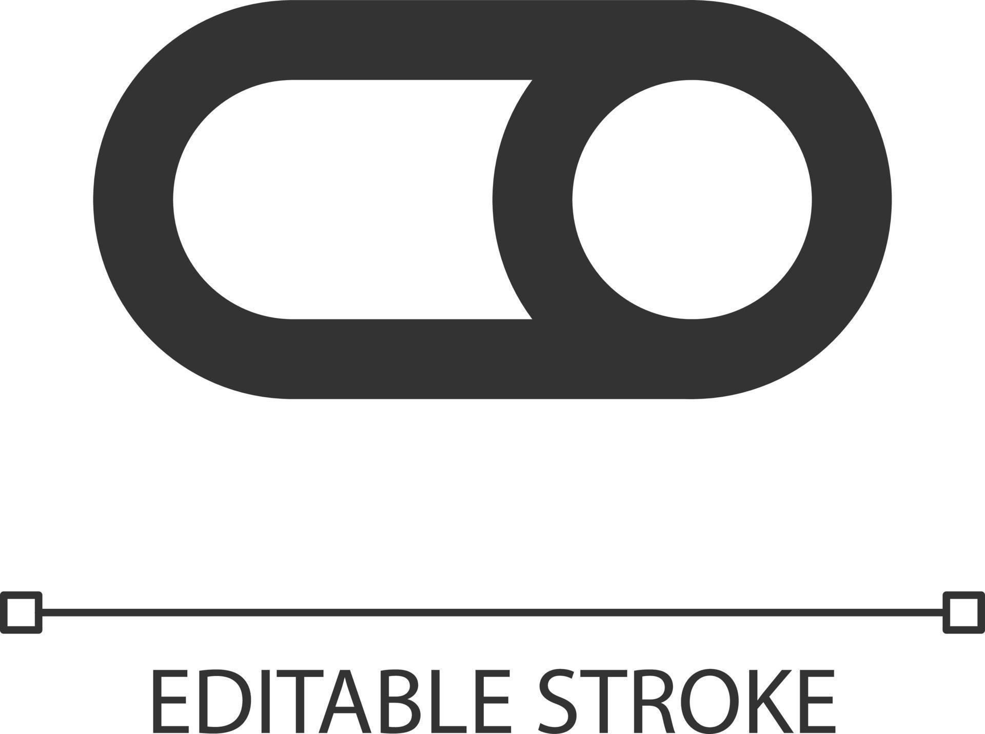 Toggle button pixel perfect linear ui icon. Changing preferences. Switching mechanism. GUI, UX ...