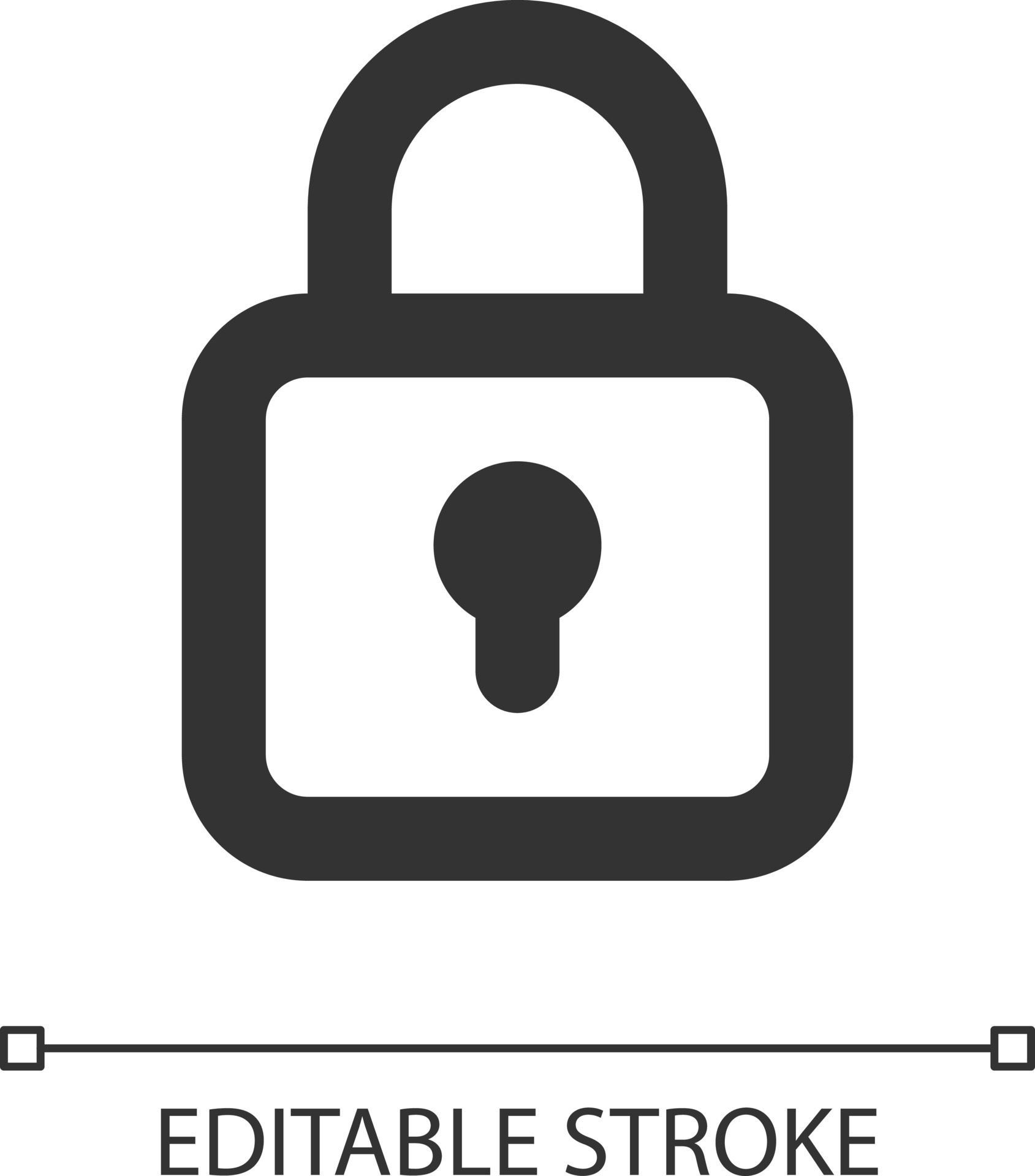 Locked Padlock Pixel Perfect Linear Ui Icon Restrict Access Security Settings Encryption Gui