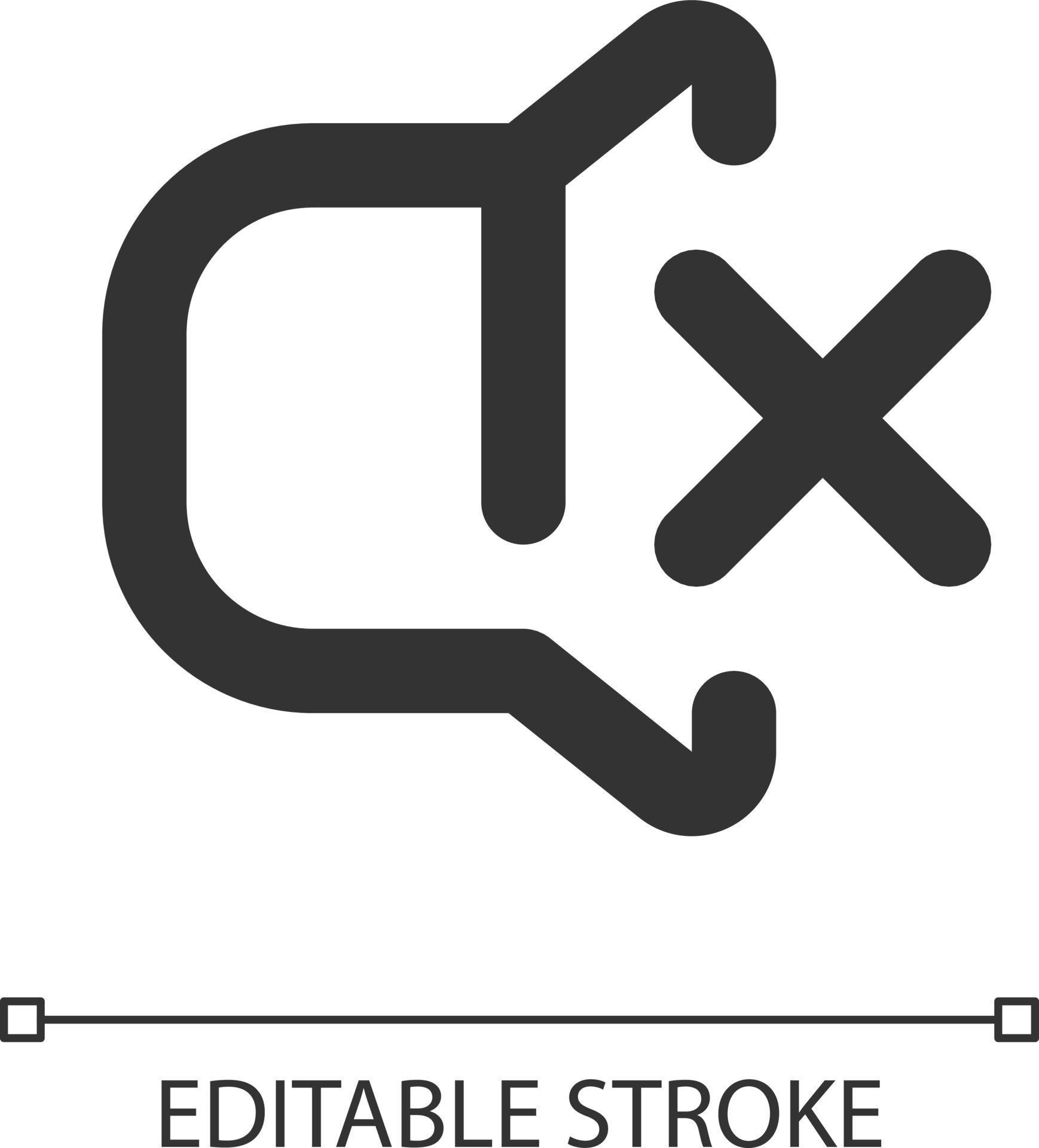 Turn off sound pixel perfect linear ui icon. Silent mode. Mute ringer. Alert option. GUI, UX ...