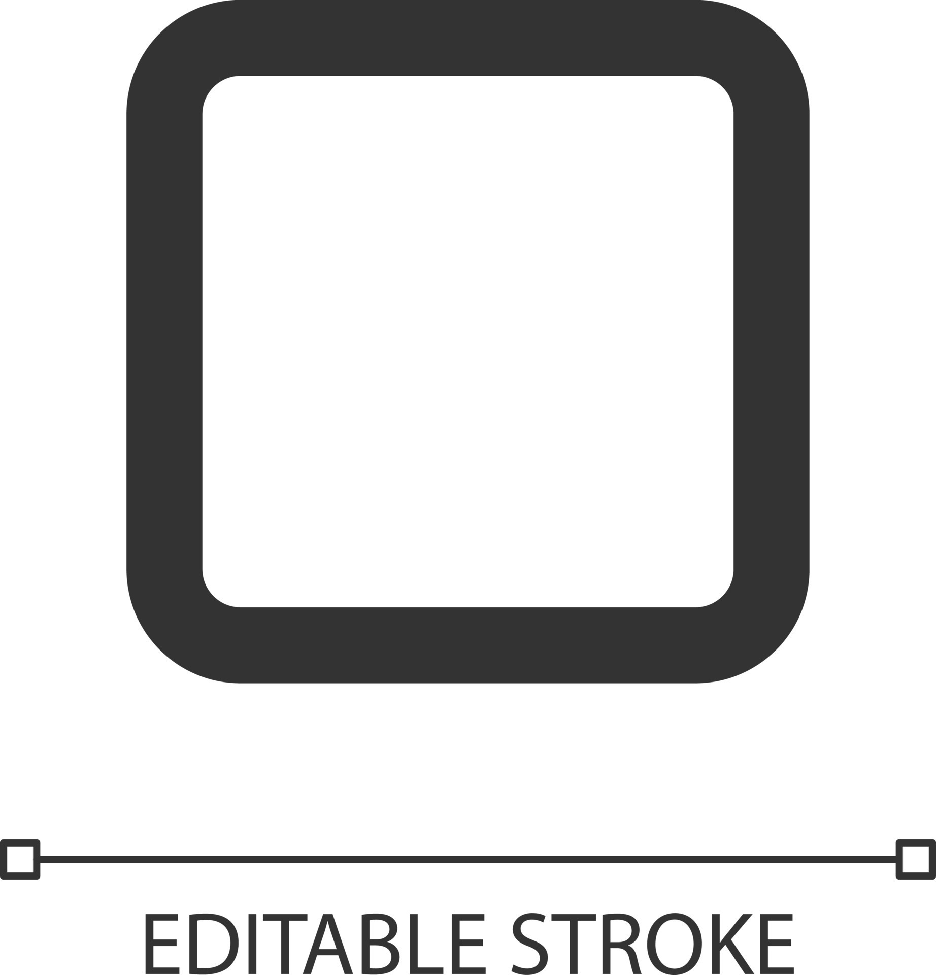 Stop button pixel perfect linear ui icon. Music player bar. Playing multimedia file. GUI, UX ...