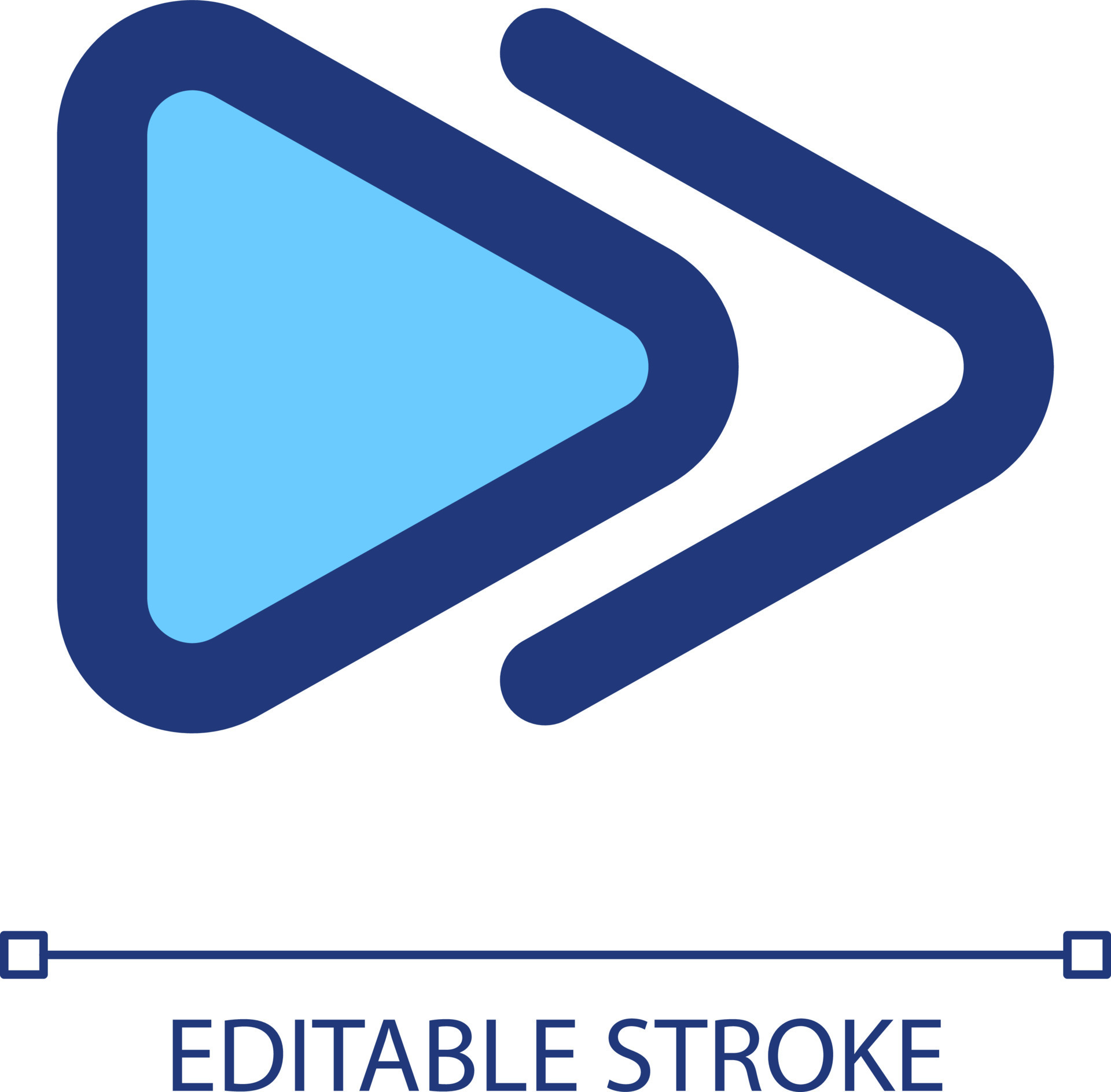 Fast forward button pixel perfect RGB color ui icon. Music player bar. Next song. Simple filled ...