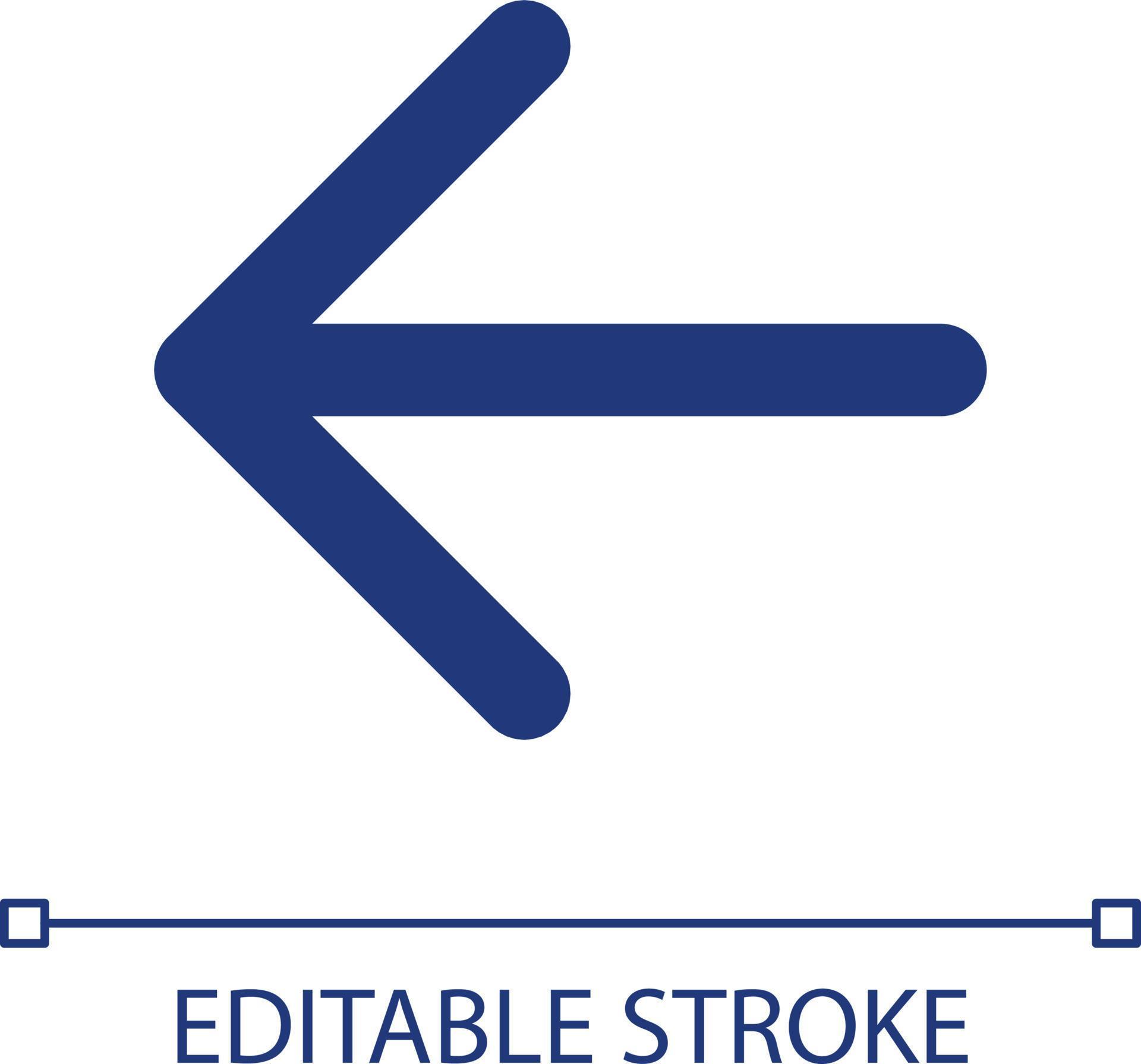 Leftwards arrow pixel perfect RGB color ui icon. Setting menu. Selection mode. Simple filled ...