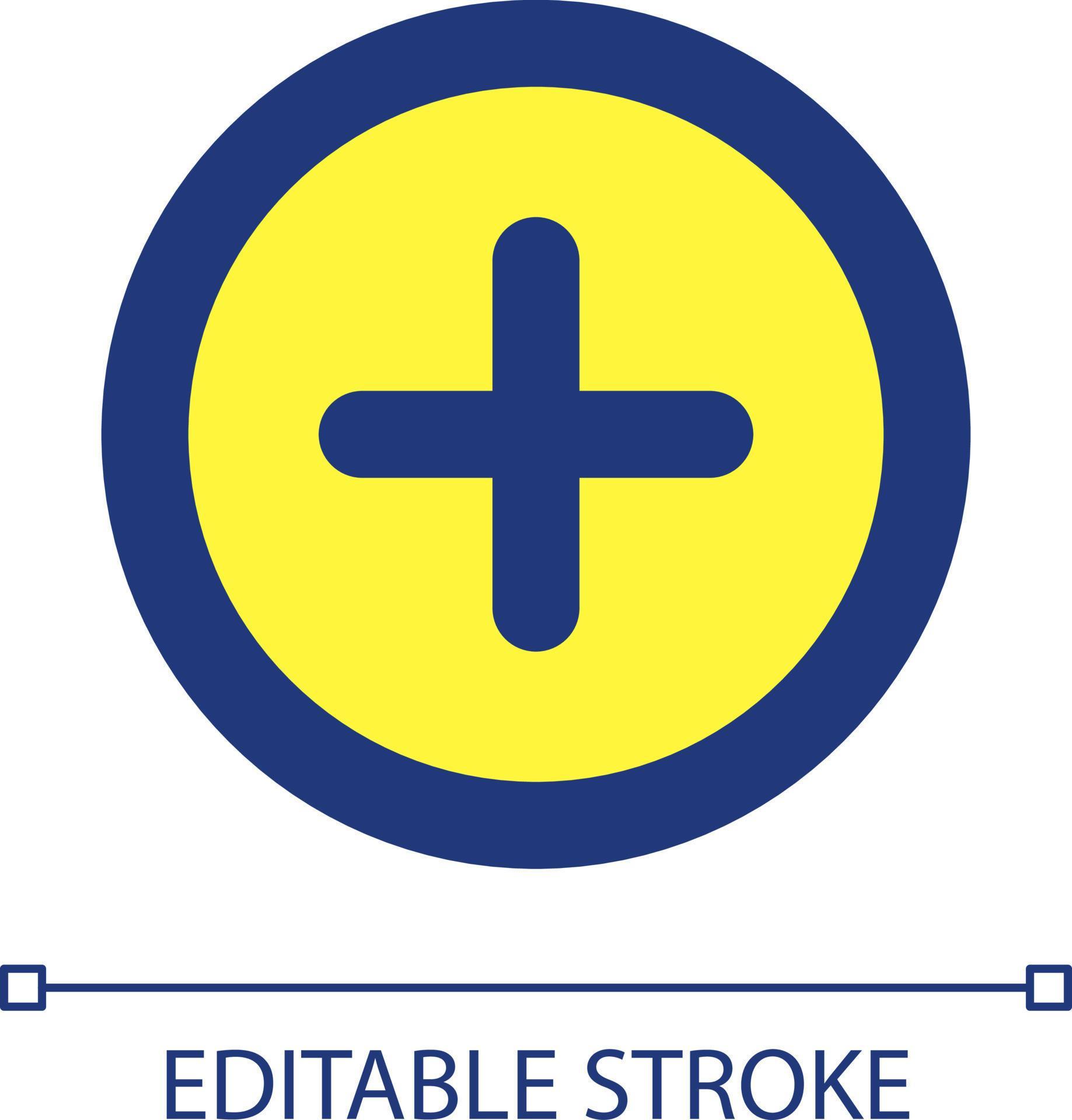 Add button pixel perfect RGB color ui icon. Increase volume. Menu command. Simple filled line ...