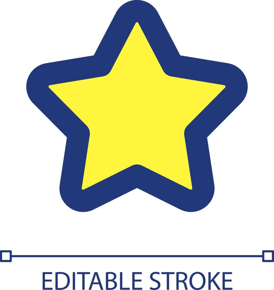 Star pixel perfect RGB color ui icon. Favourite page mark. Adding bookmark. Simple filled line ...