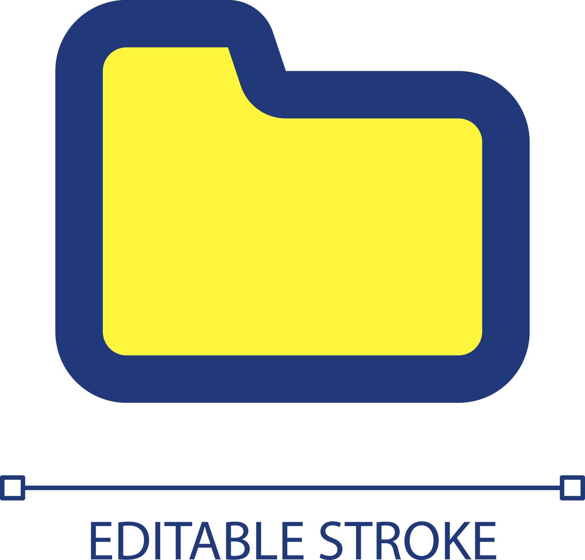 Folder pixel perfect RGB color ui icon. Files storage. Desktop application. Simple filled line ...