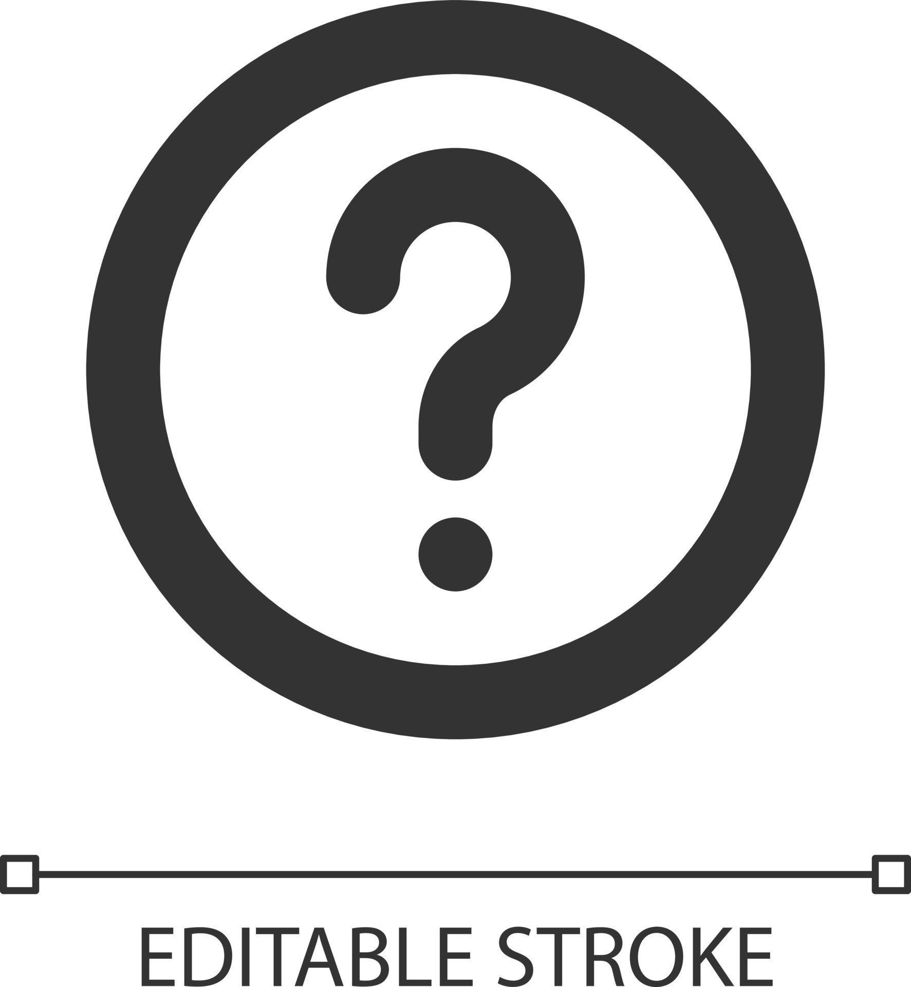 Question Mark Pixel Perfect Linear Ui Icon Identify Unknown Device Support Fix Problem Gui