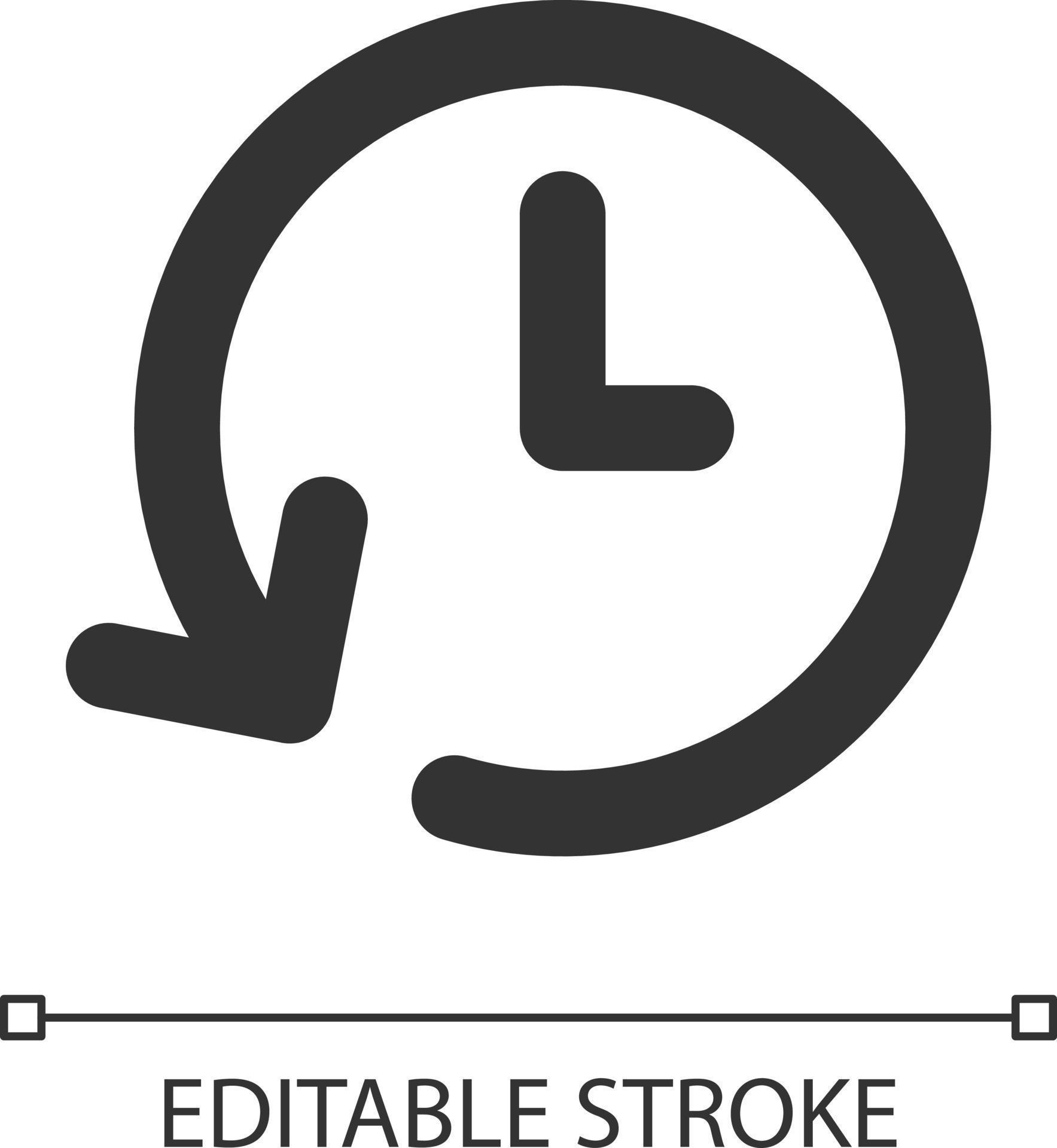 Period of time pixel perfect linear ui icon. Project duration. Alarm ...