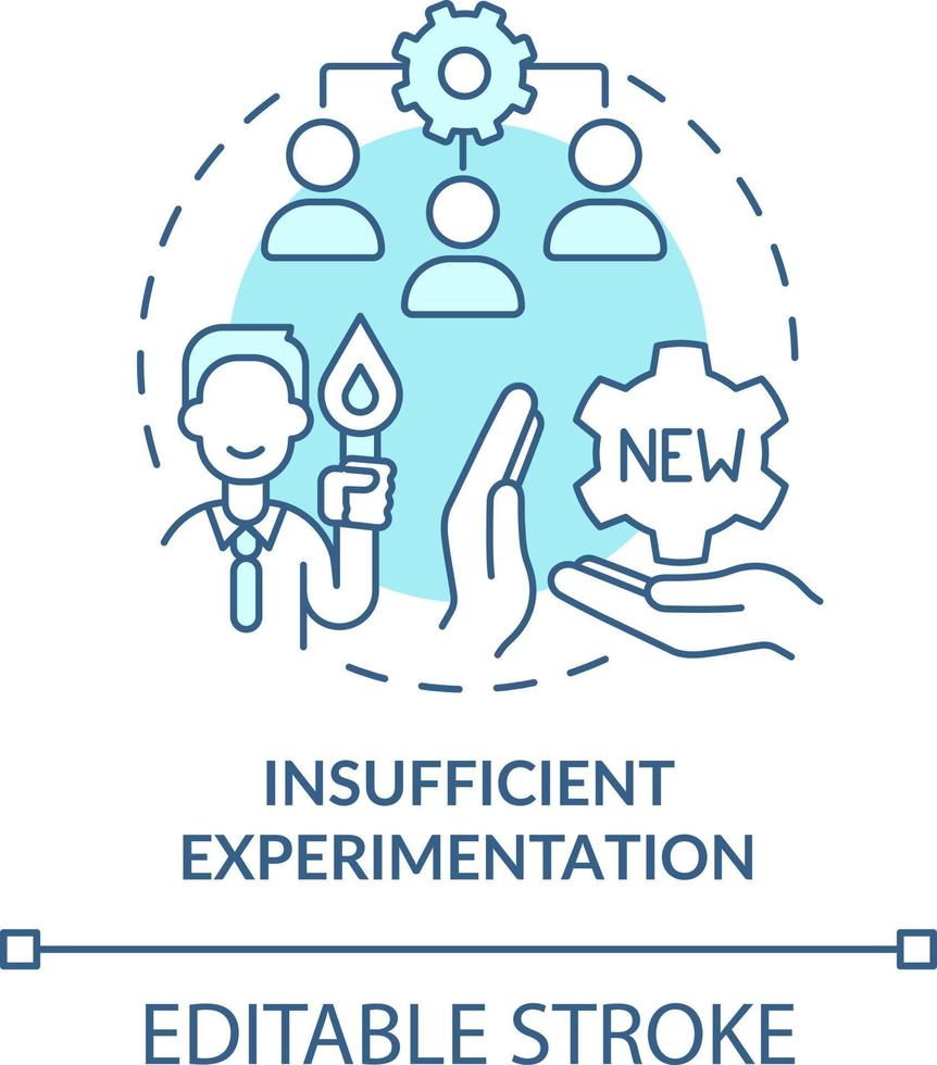 Insufficient Experimentation Turquoise Concept Icon Adaptability Enemy