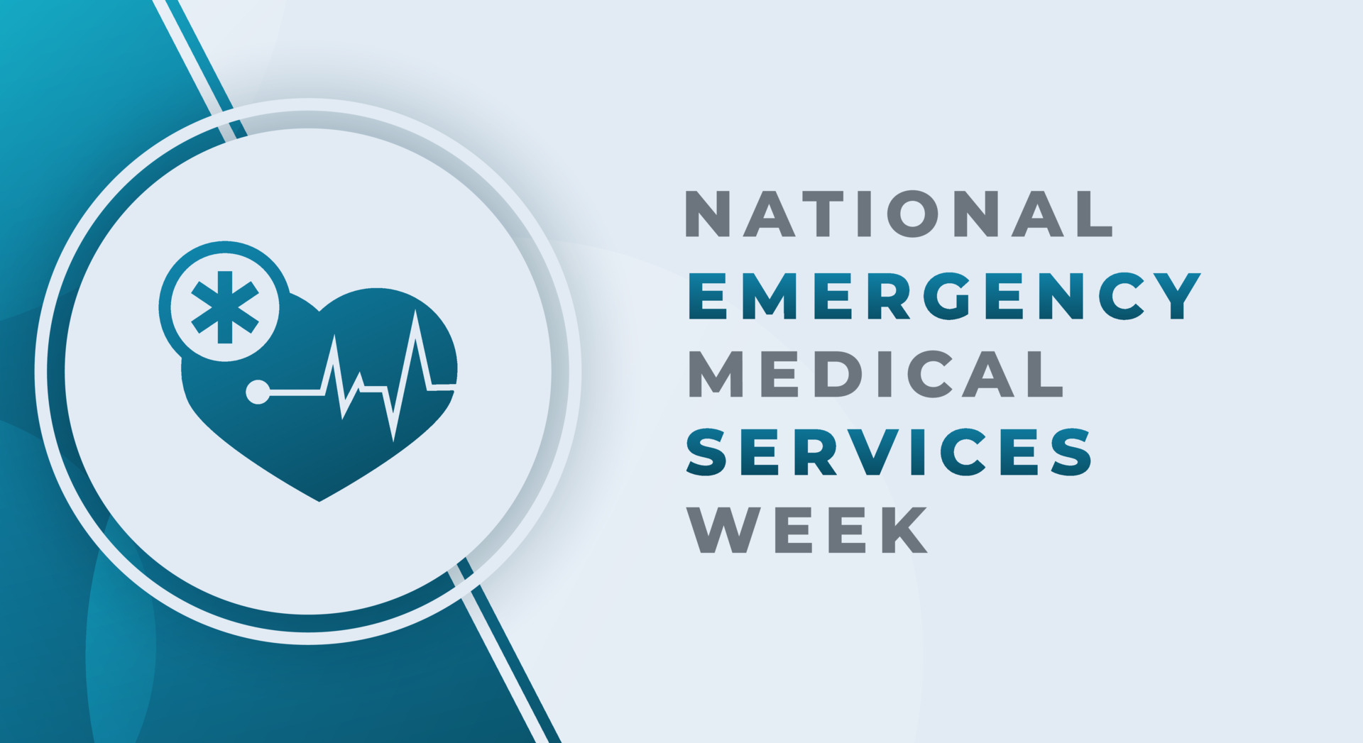 Happy National Emergency Medical Services Week Celebration Vector