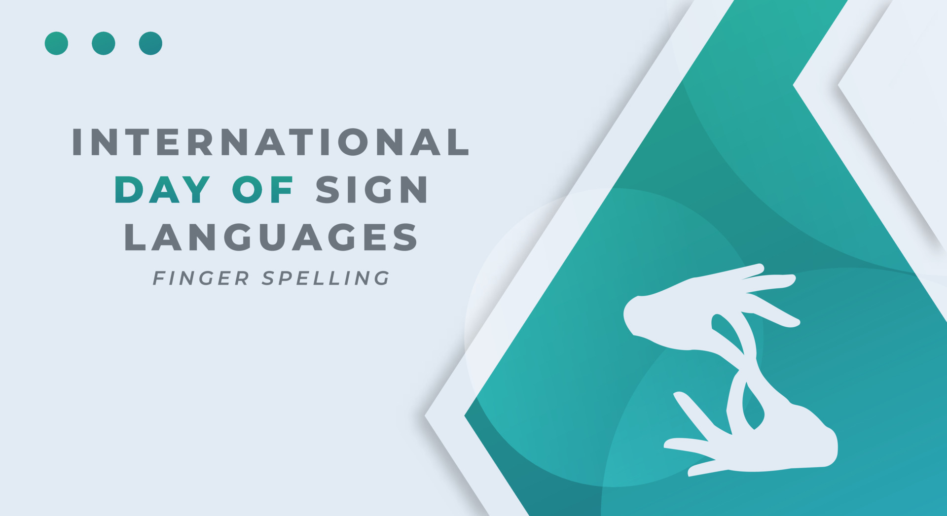Happy International Day of Sign Languages Celebration Vector Design ...