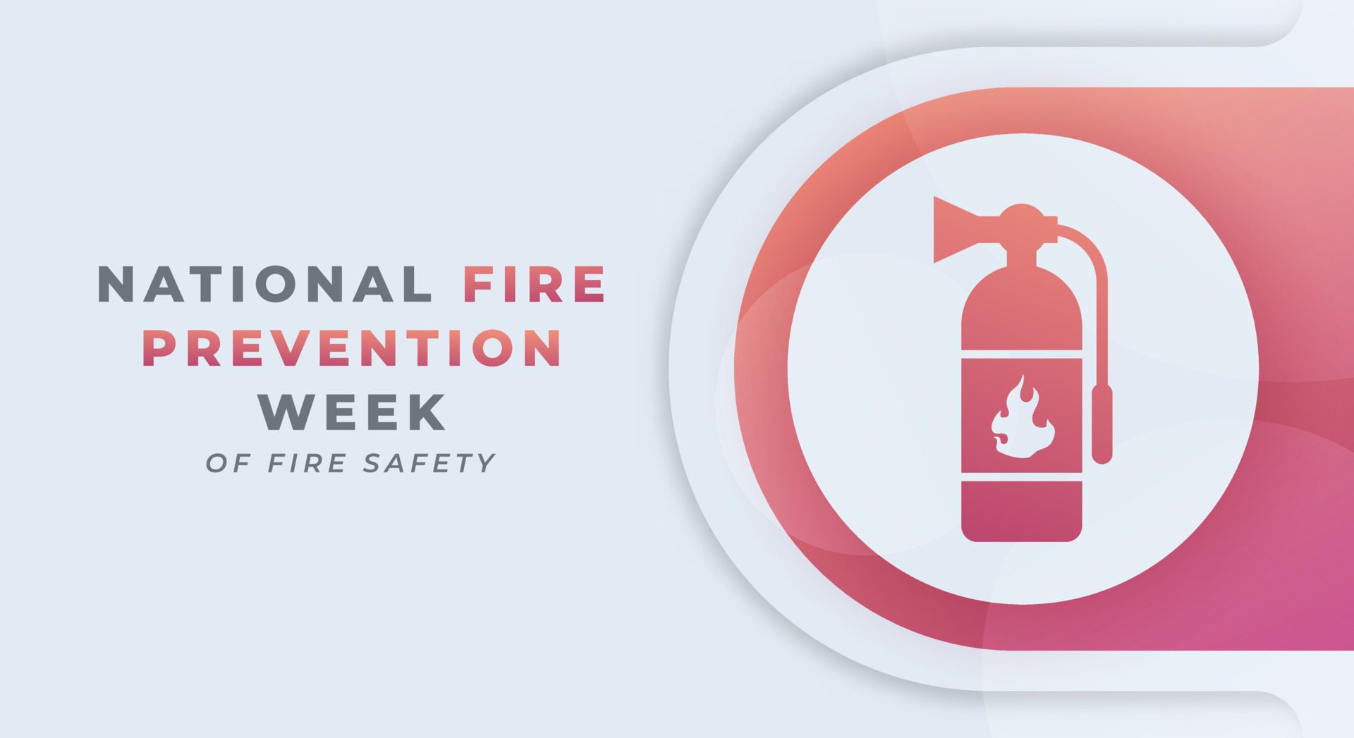 Happy National Fire Prevention Week Celebration Vector Design