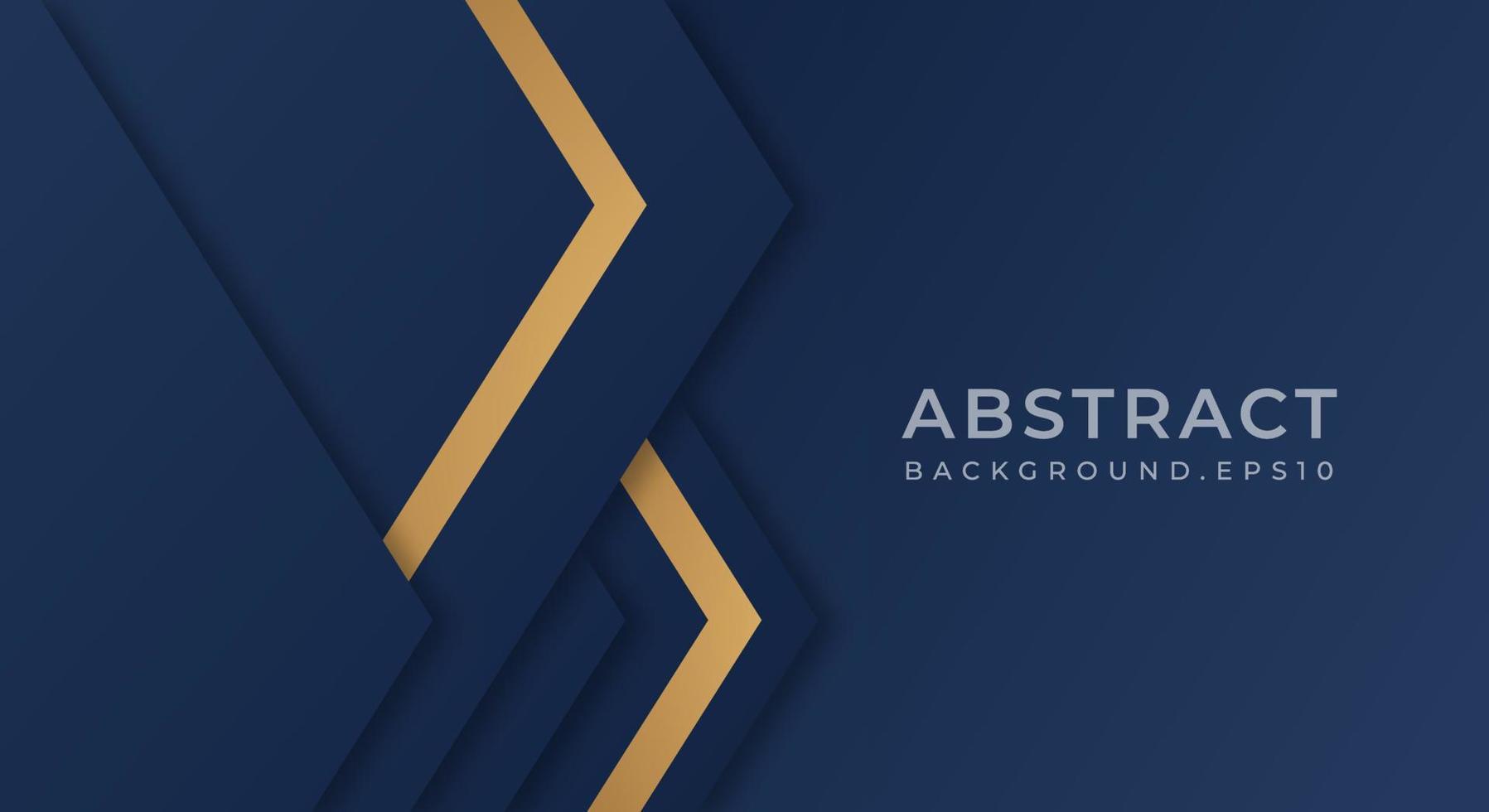 Abstract Premium Dark Blue Geometric Overlap Layer With Stripes Golden
