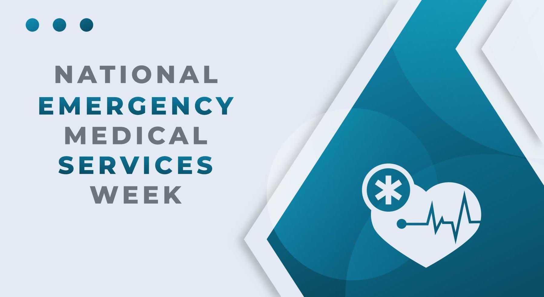 Happy National Emergency Medical Services Week Celebration Vector